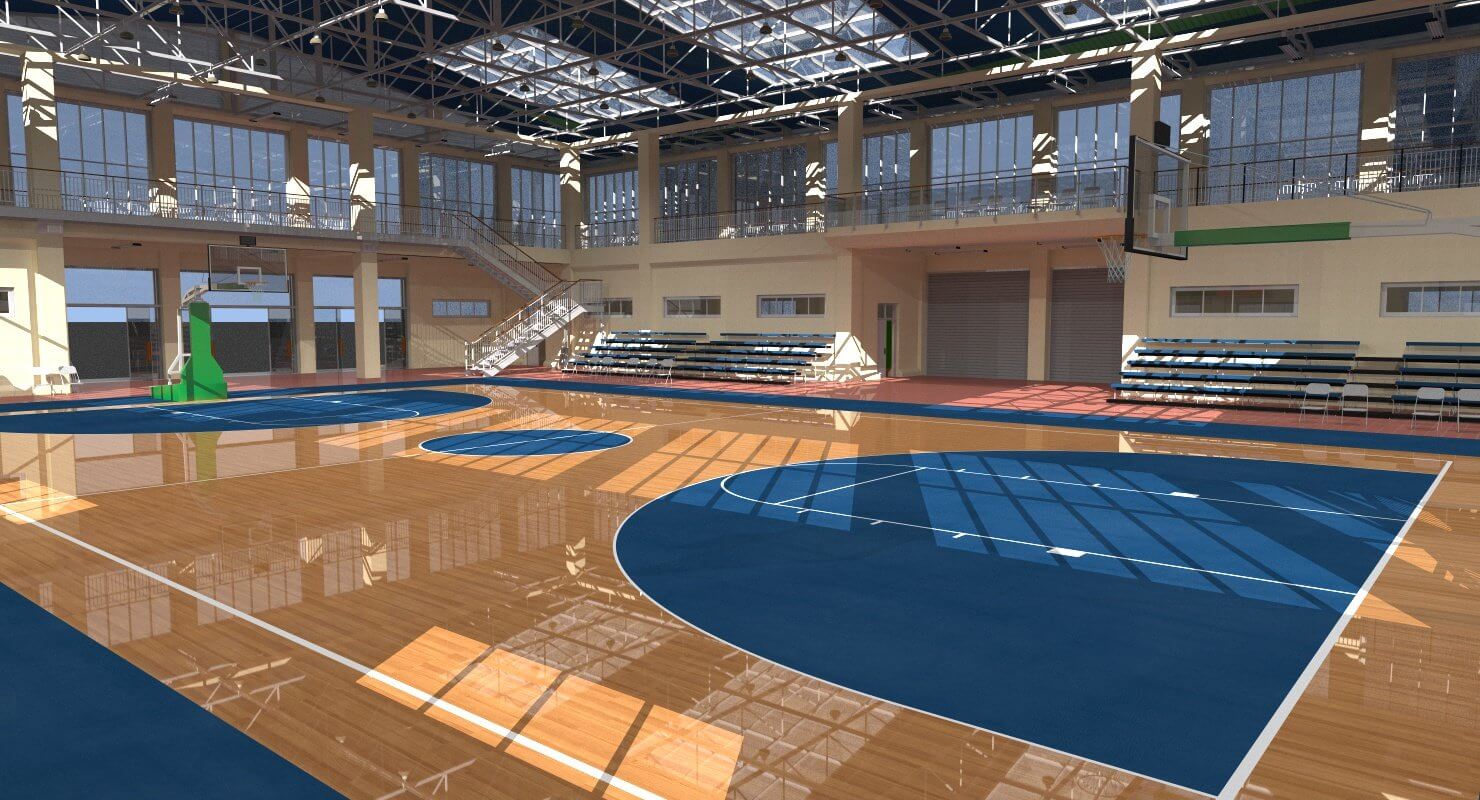 Basketball School Court - 3D Model by zyed