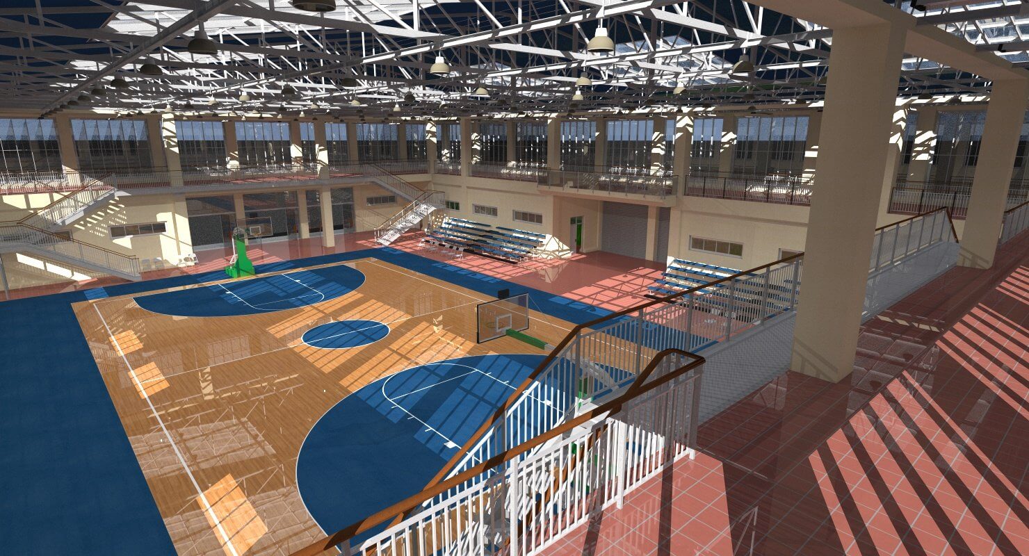 Basketball School Court - 3D Model by zyed