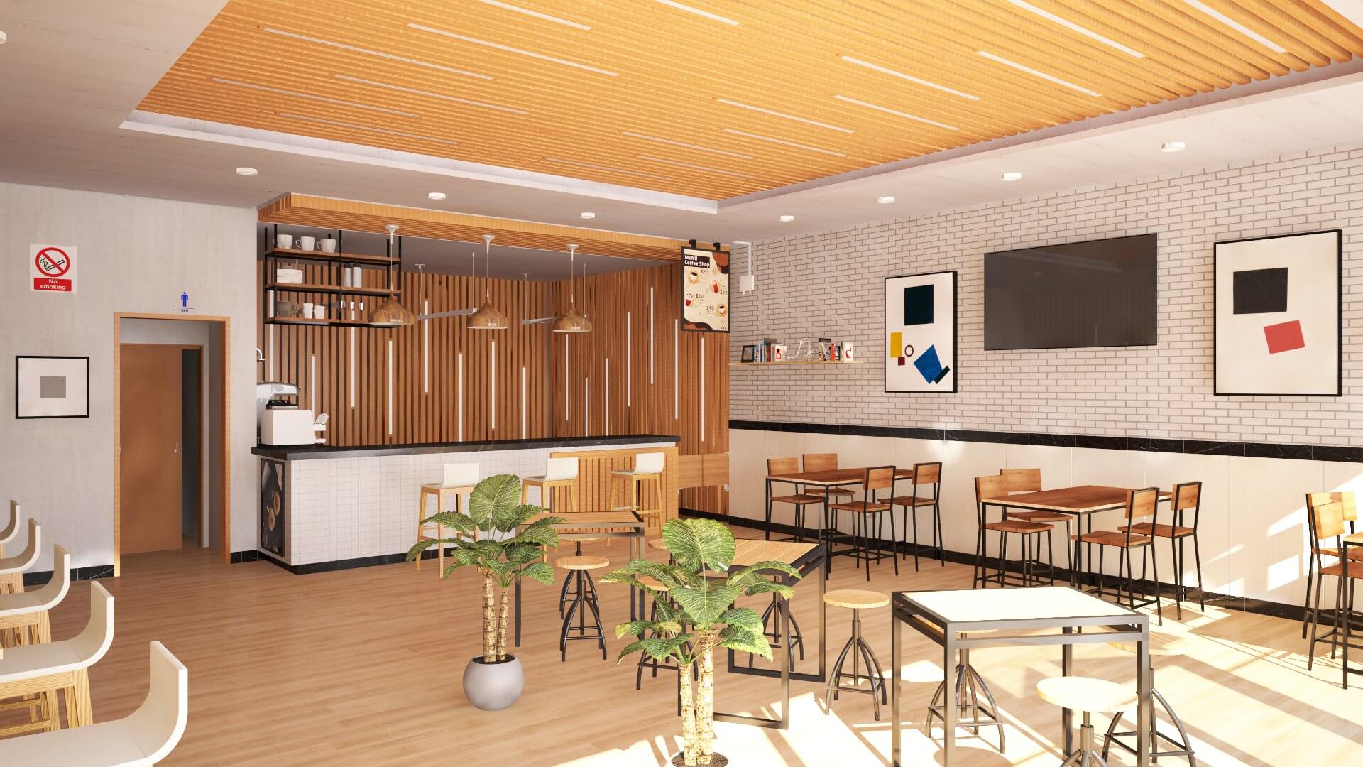 Cafeteria - 3D Model by zyed