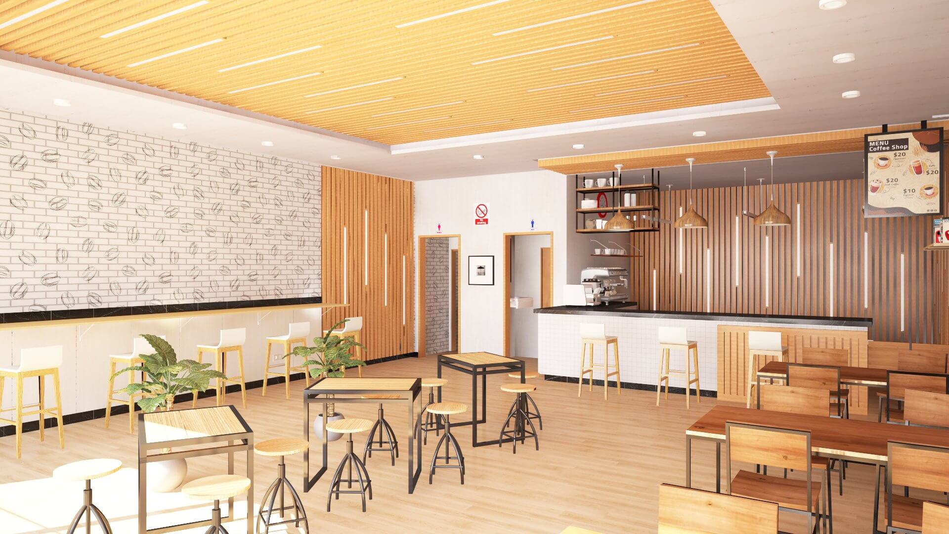 Cafeteria - 3D Model by zyed