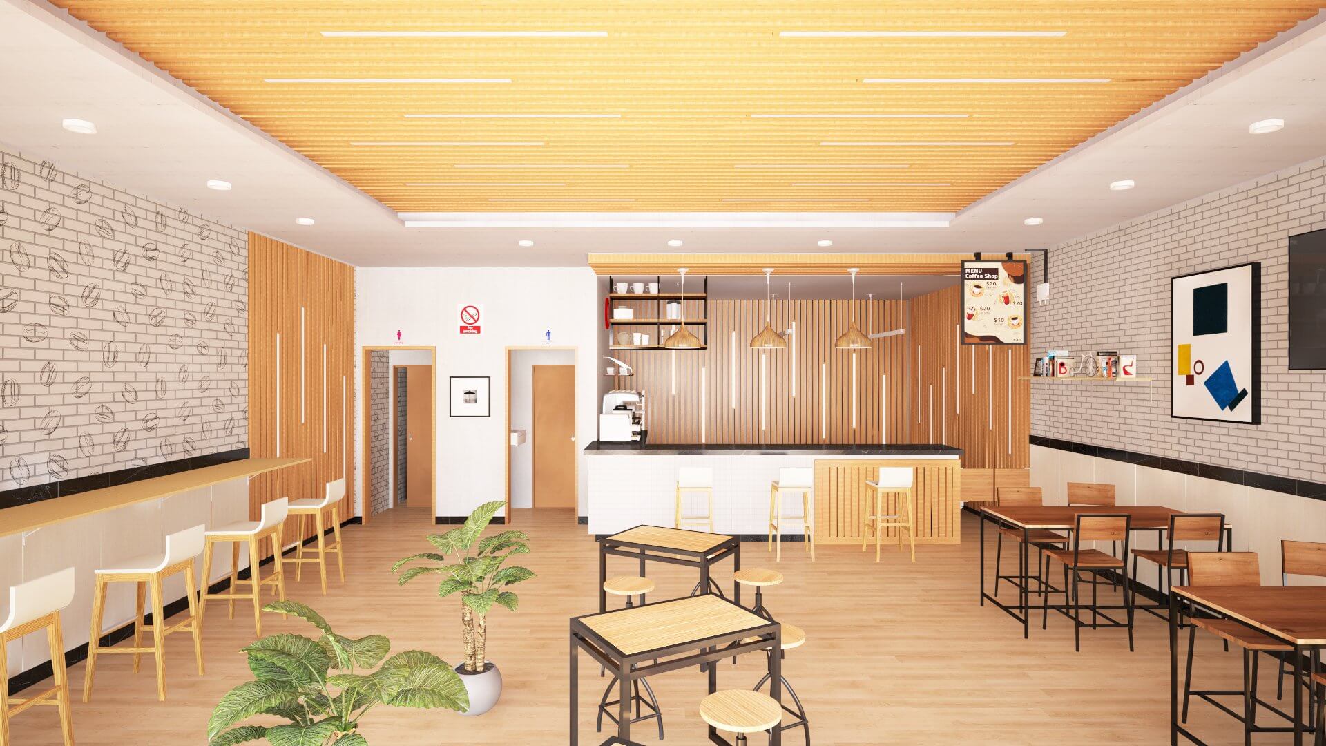 Cafeteria - 3D Model by zyed
