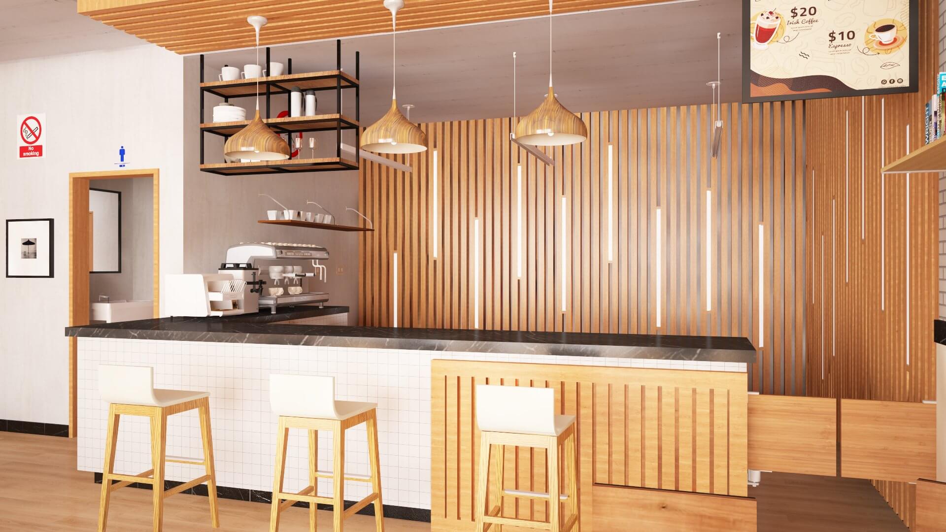 Cafeteria - 3D Model by zyed