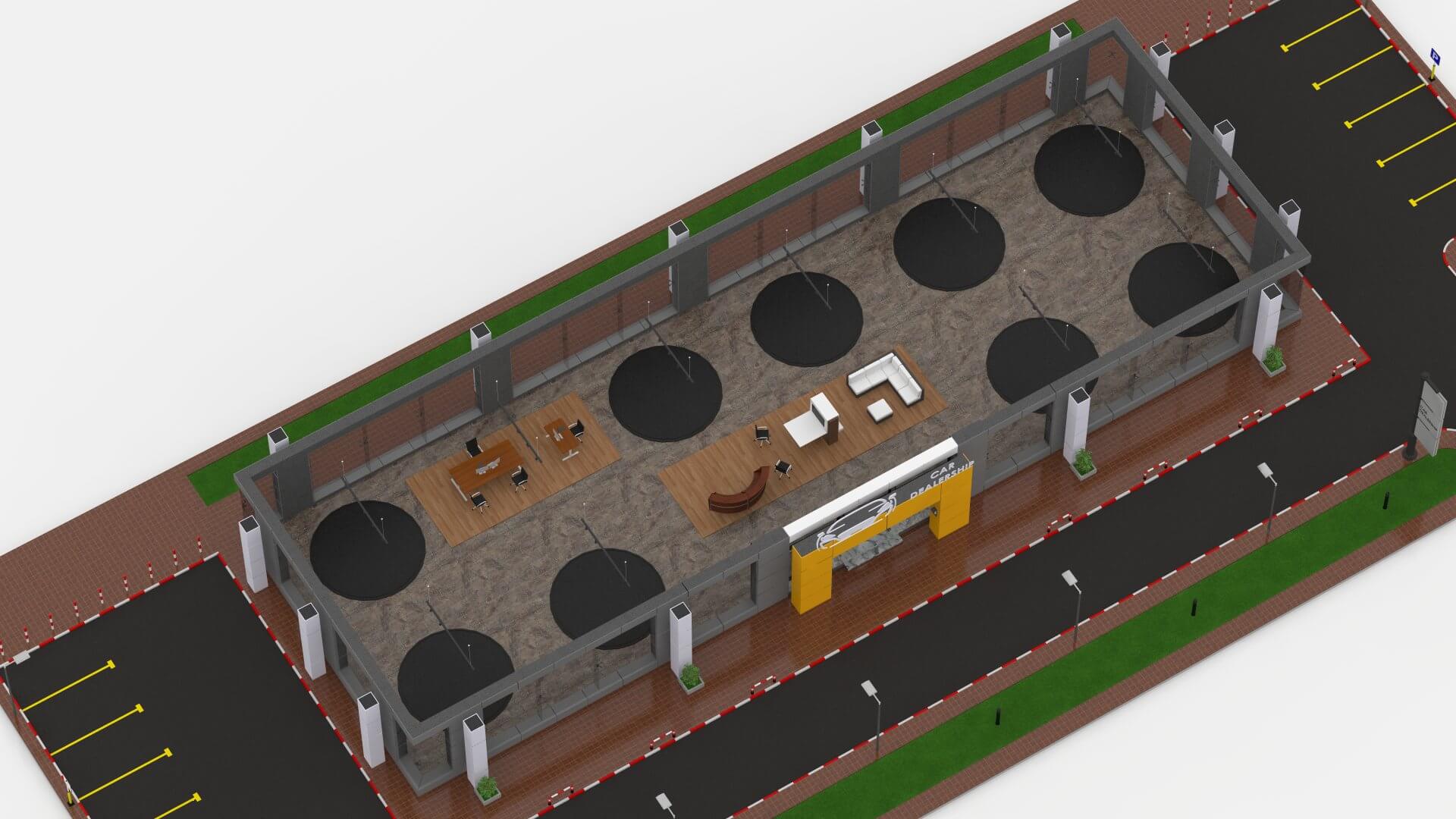 Car Showroom - 3D Model by zyed