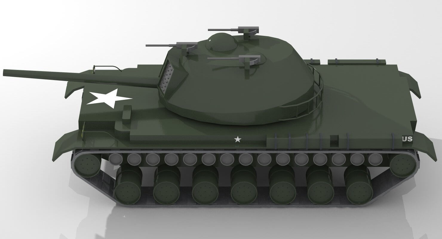 Cartoon Tank - 3D Model by zyed
