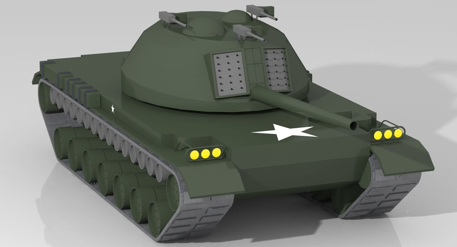 Cartoon Tank - 3D Model by zyed