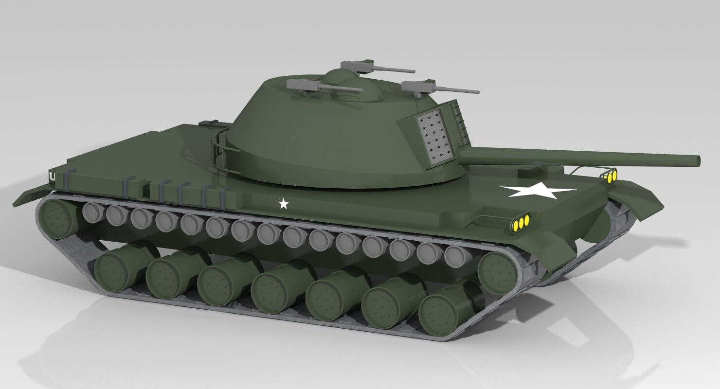 Cartoon Tank - 3D Model by zyed