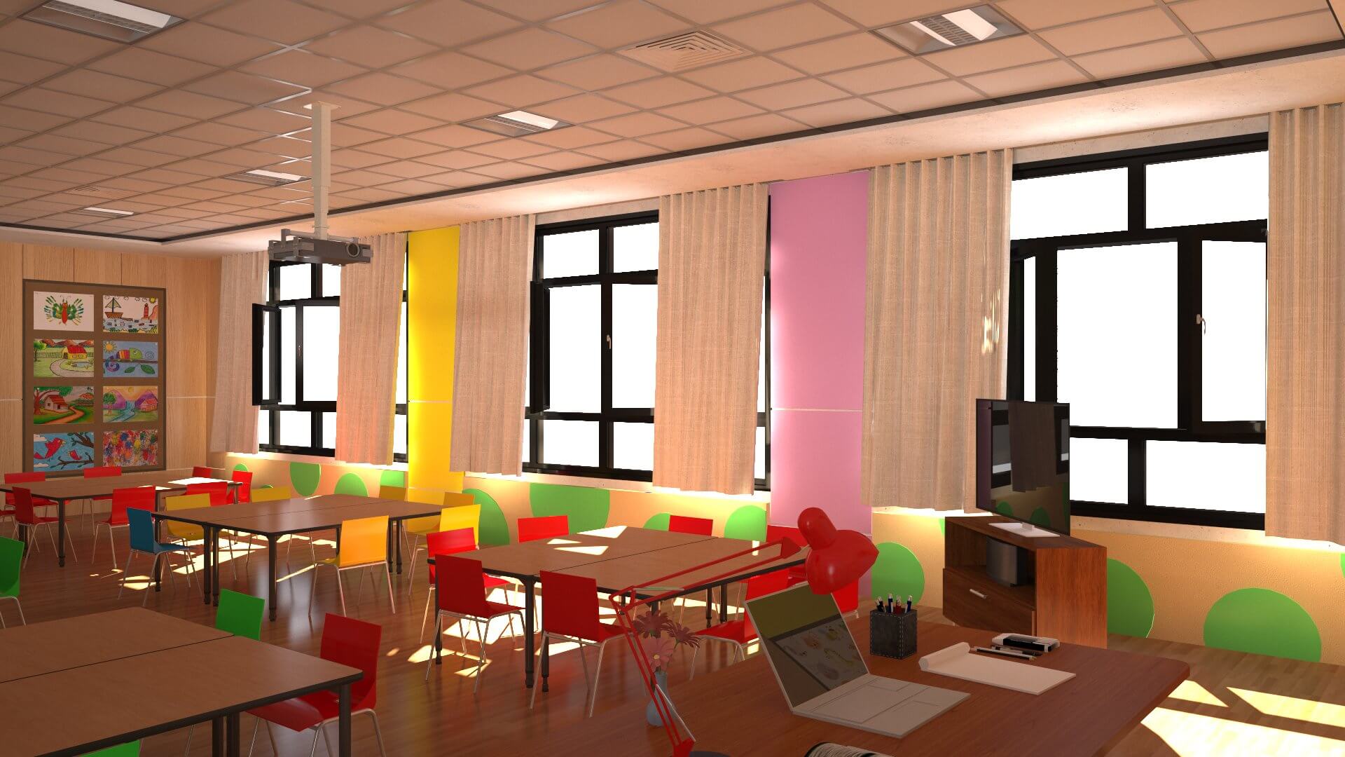 Children Classroom - 3D Model by zyed