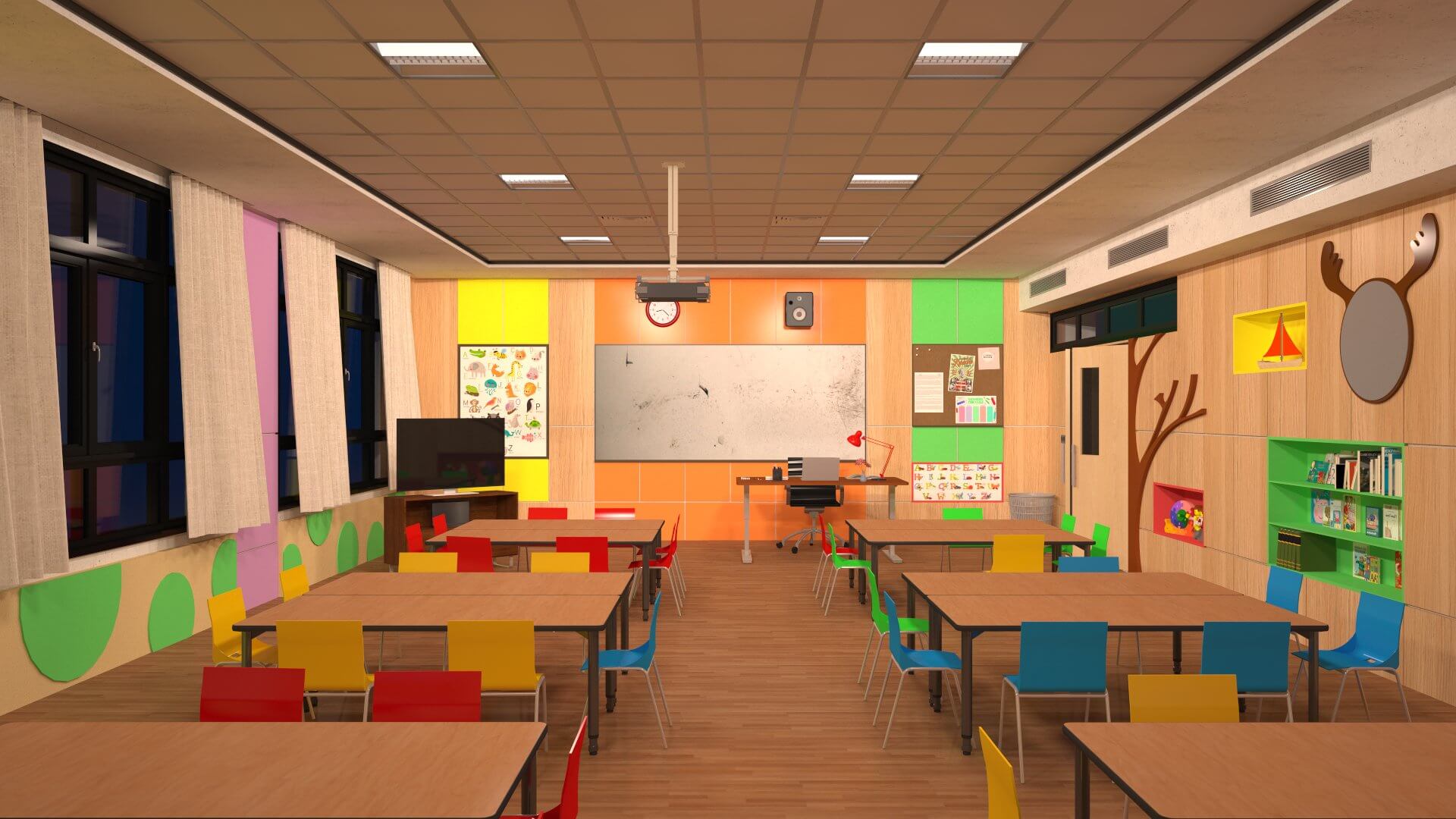 Children Classroom - 3D Model by zyed