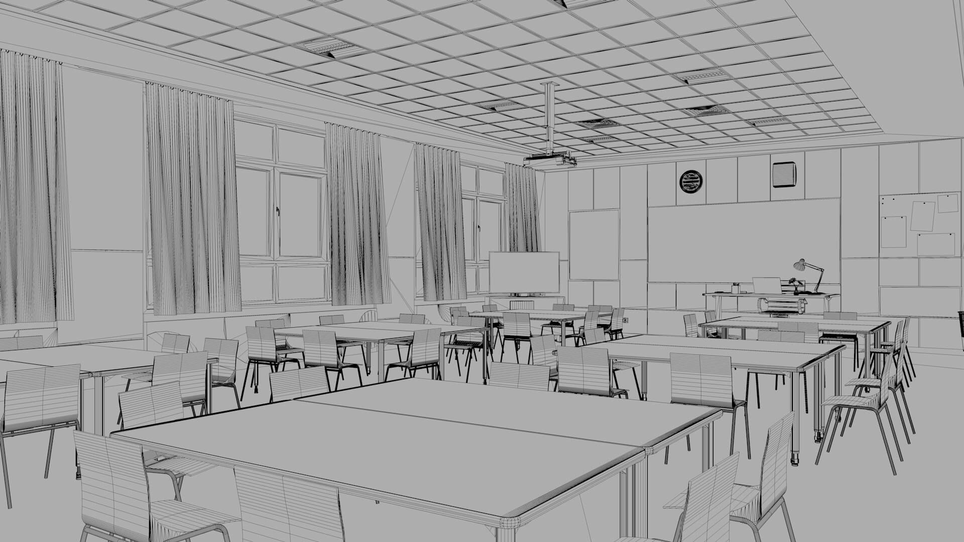 Children Classroom - 3D Model by zyed