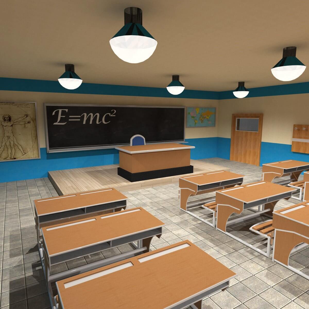 Classroom - 3D Model by zyed