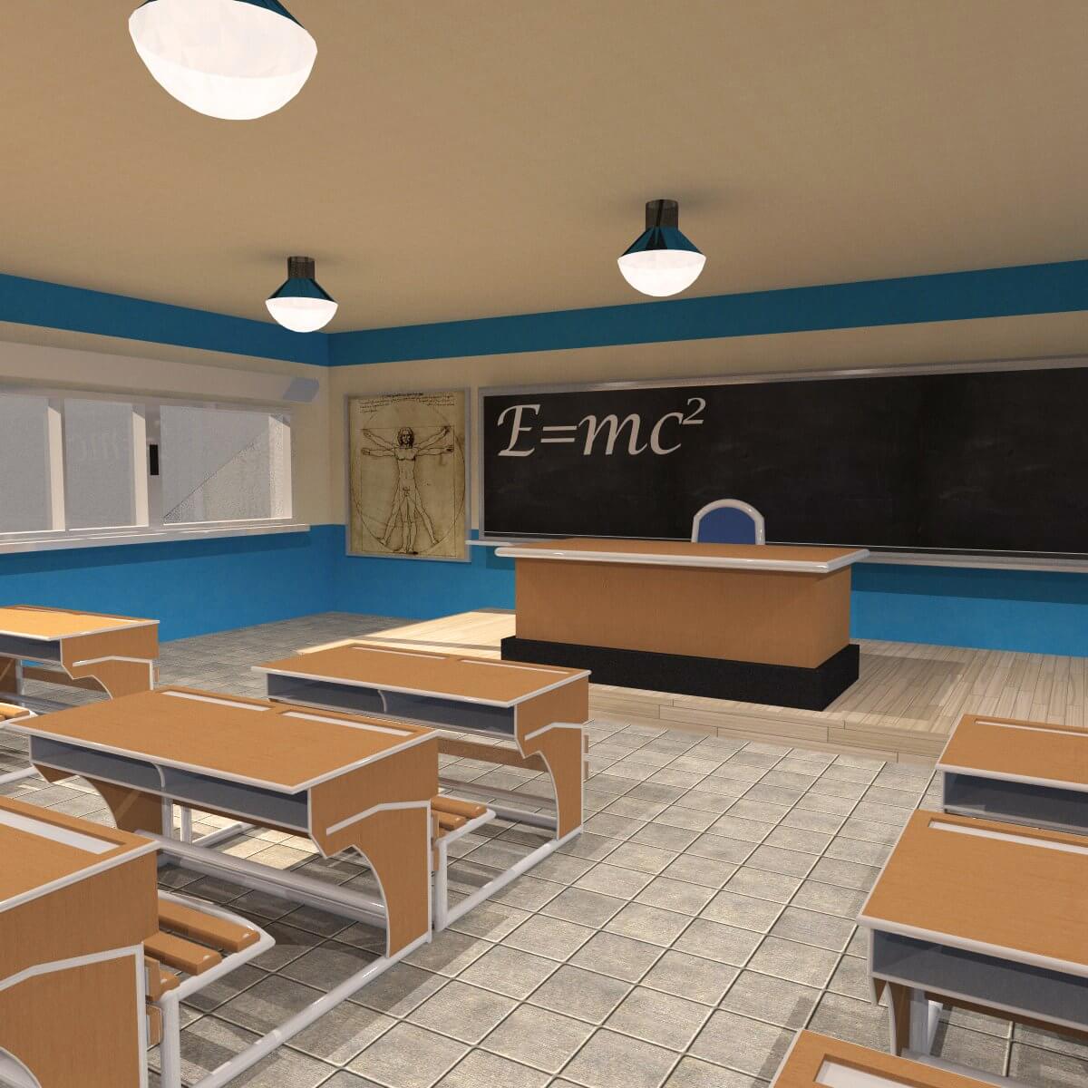 Classroom - 3D Model by zyed