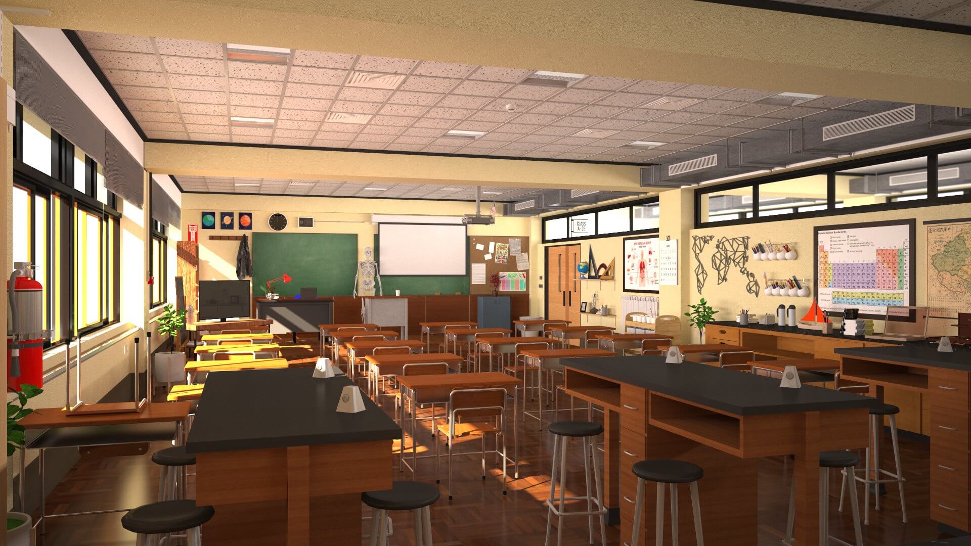 Classroom - 3D Model by zyed