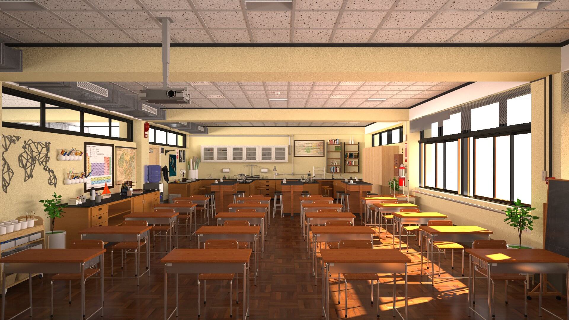 Classroom - 3D Model by zyed