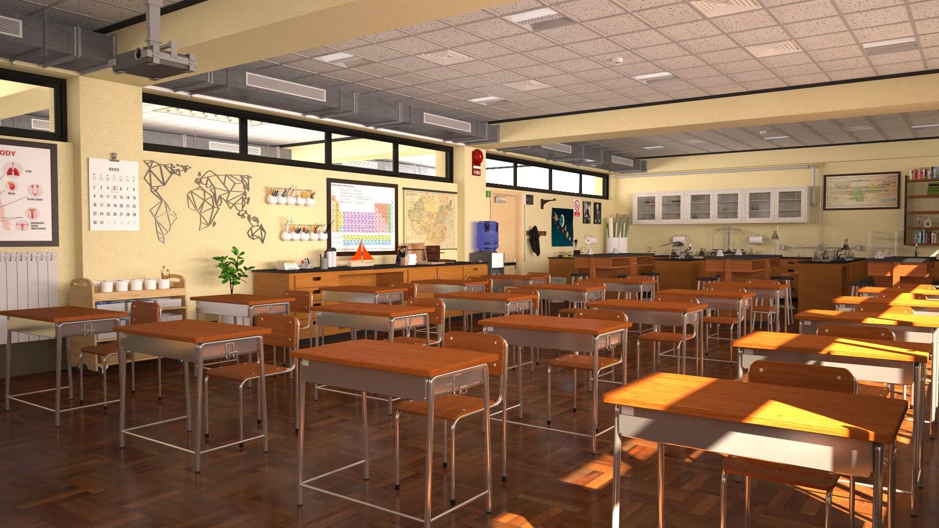Classroom - 3D Model by zyed