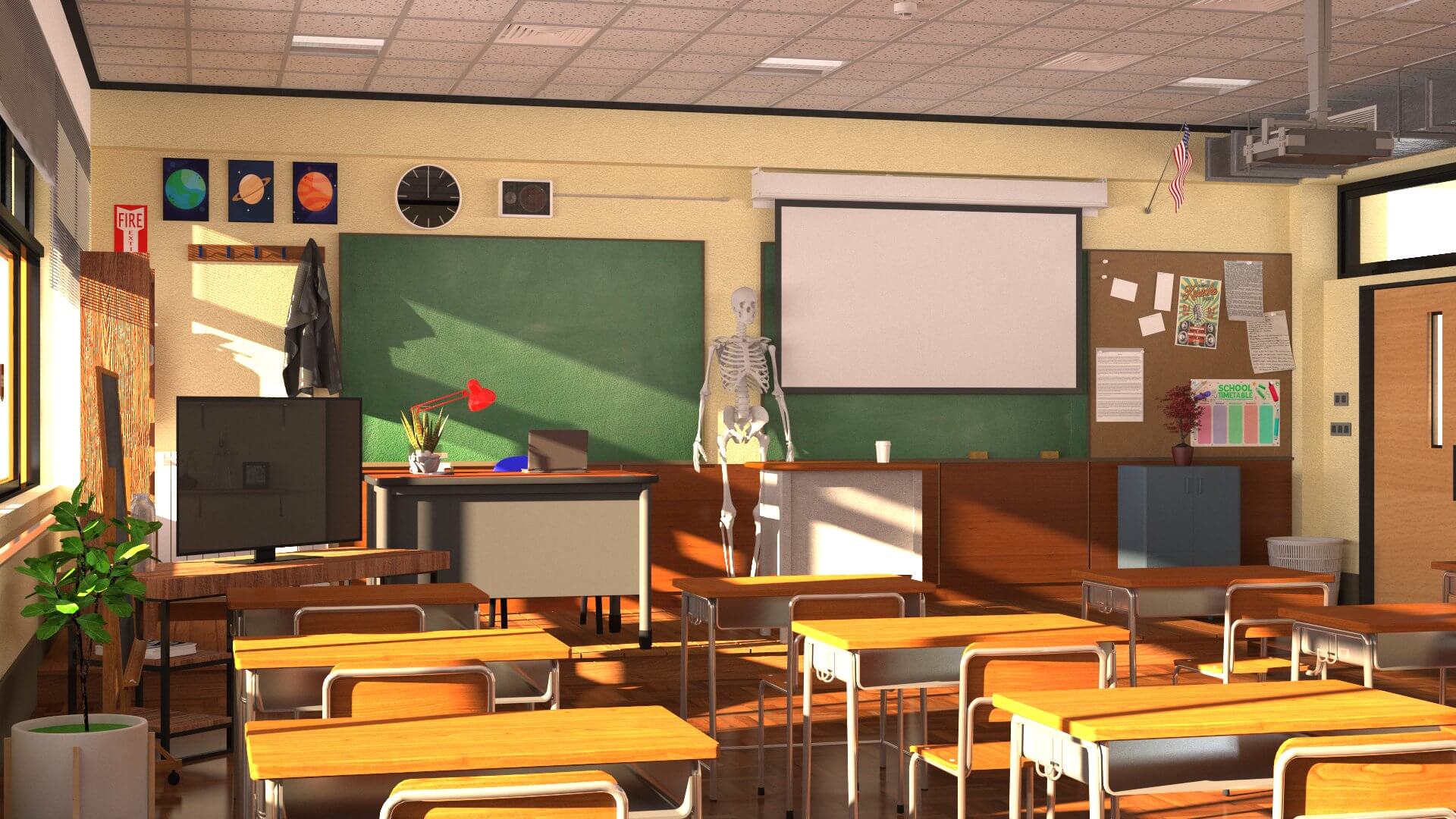 Classroom - 3D Model by zyed