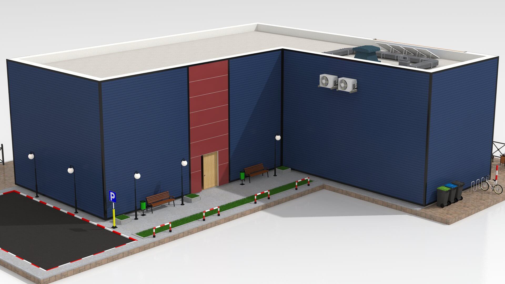Commercial Complex - 3D Model by zyed