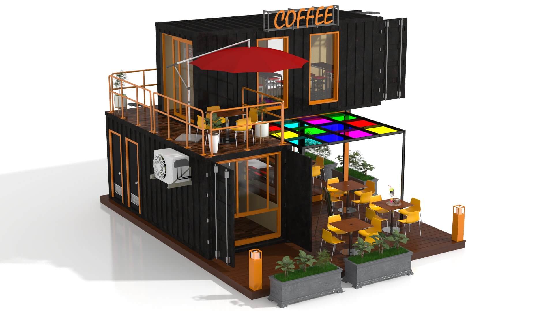 Container Coffee Shop - 3D Model by zyed
