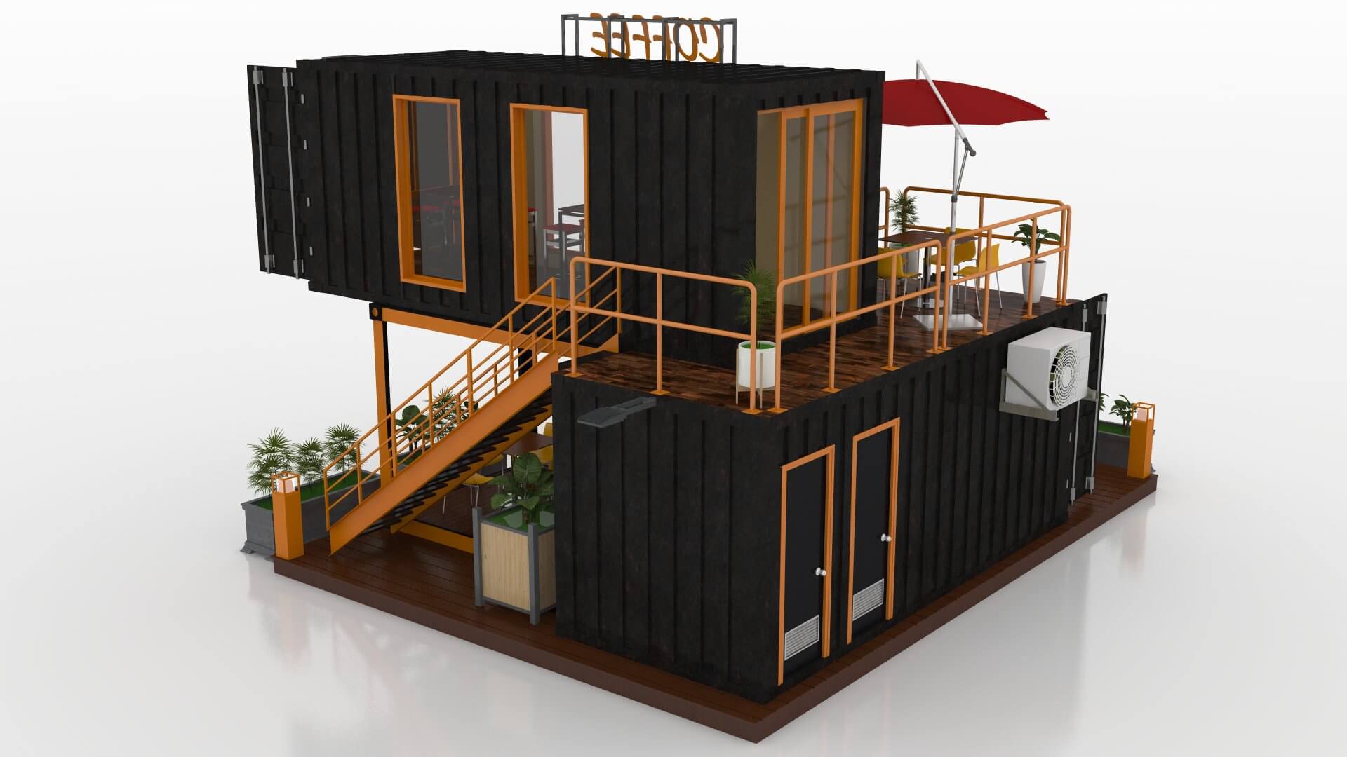 Container Coffee Shop - 3D Model by zyed