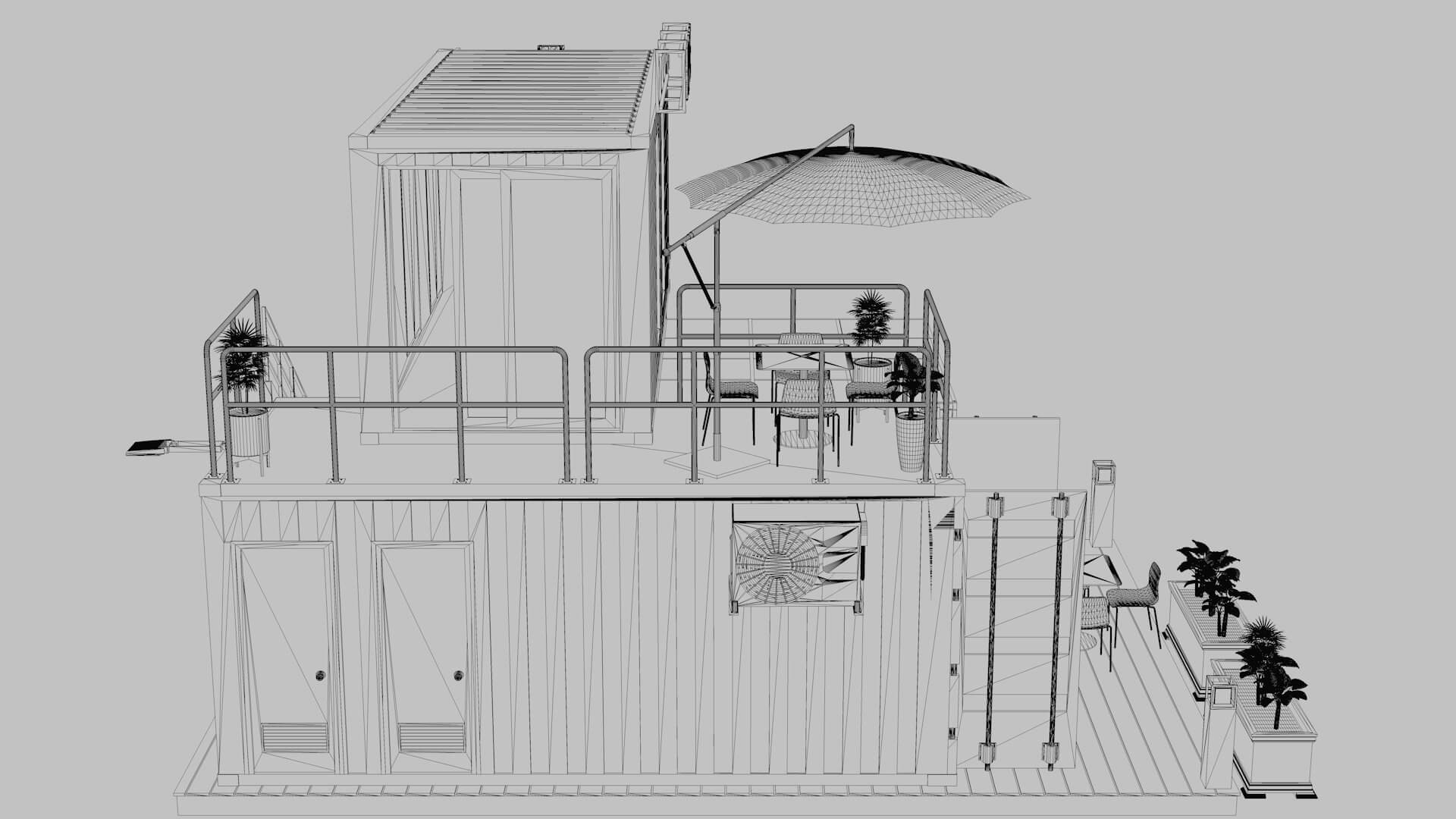 Container Coffee Shop - 3D Model by zyed