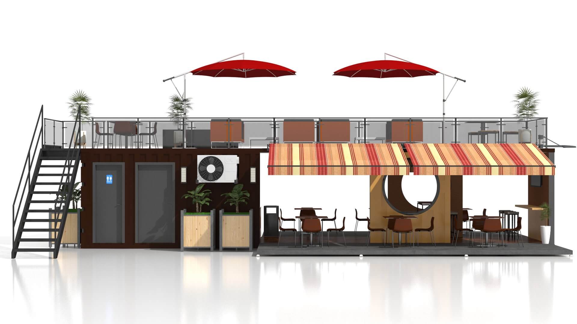 Container Coffee Shop - 3D Model by zyed