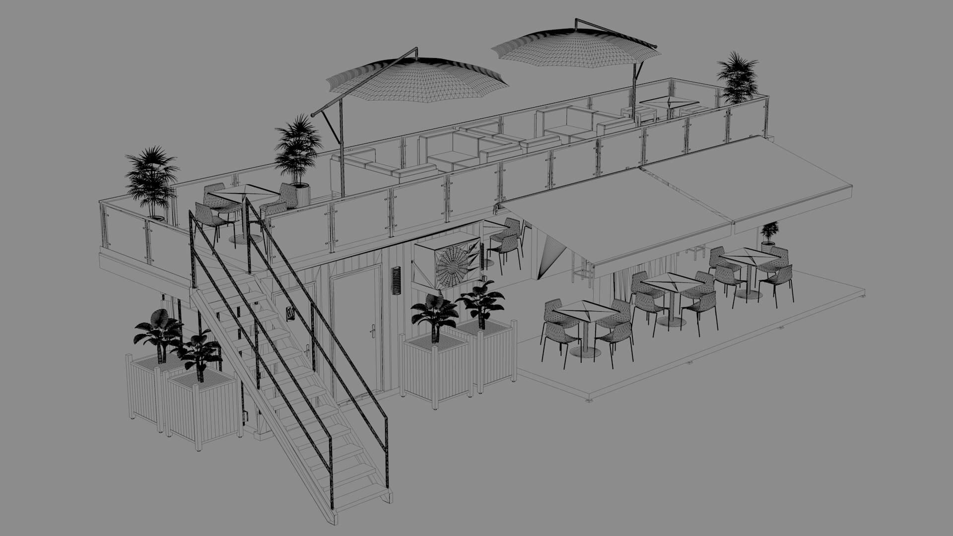 Container Coffee Shop - 3D Model by zyed