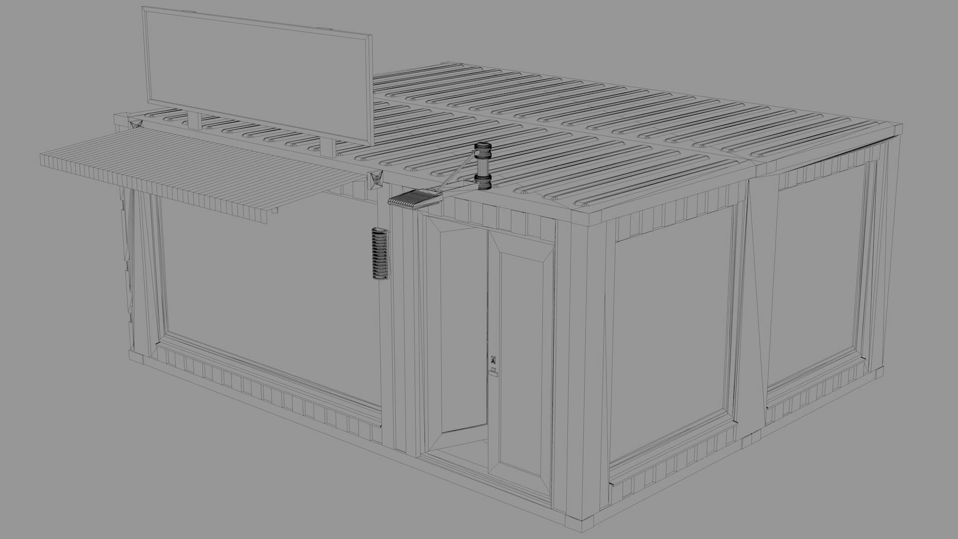 Container Grocery Shop - 3D Model by zyed