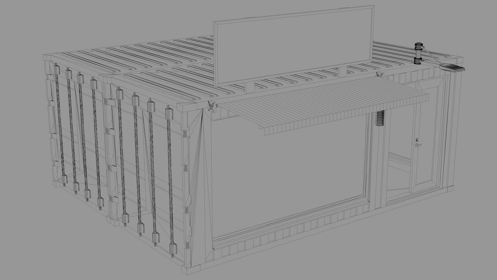Container Grocery Shop - 3D Model by zyed
