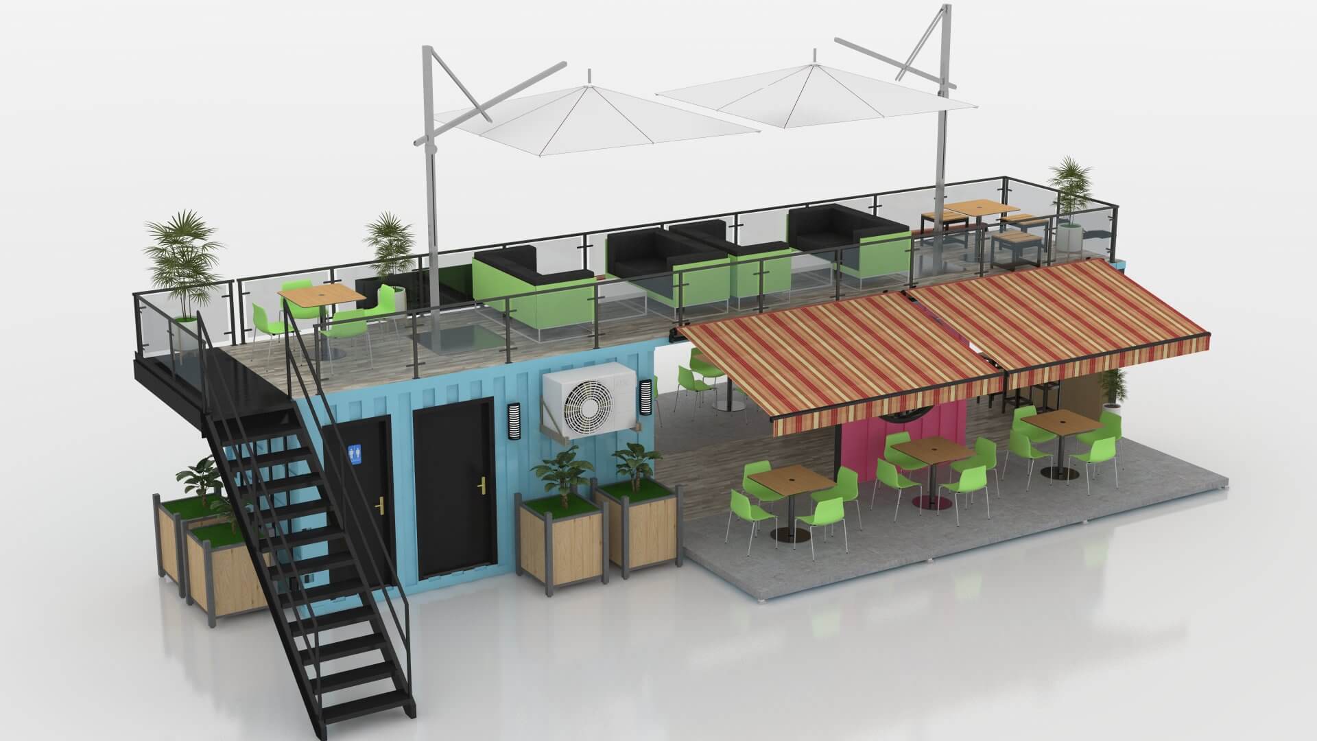 Container Ice Cream Shop - 3D Model by zyed