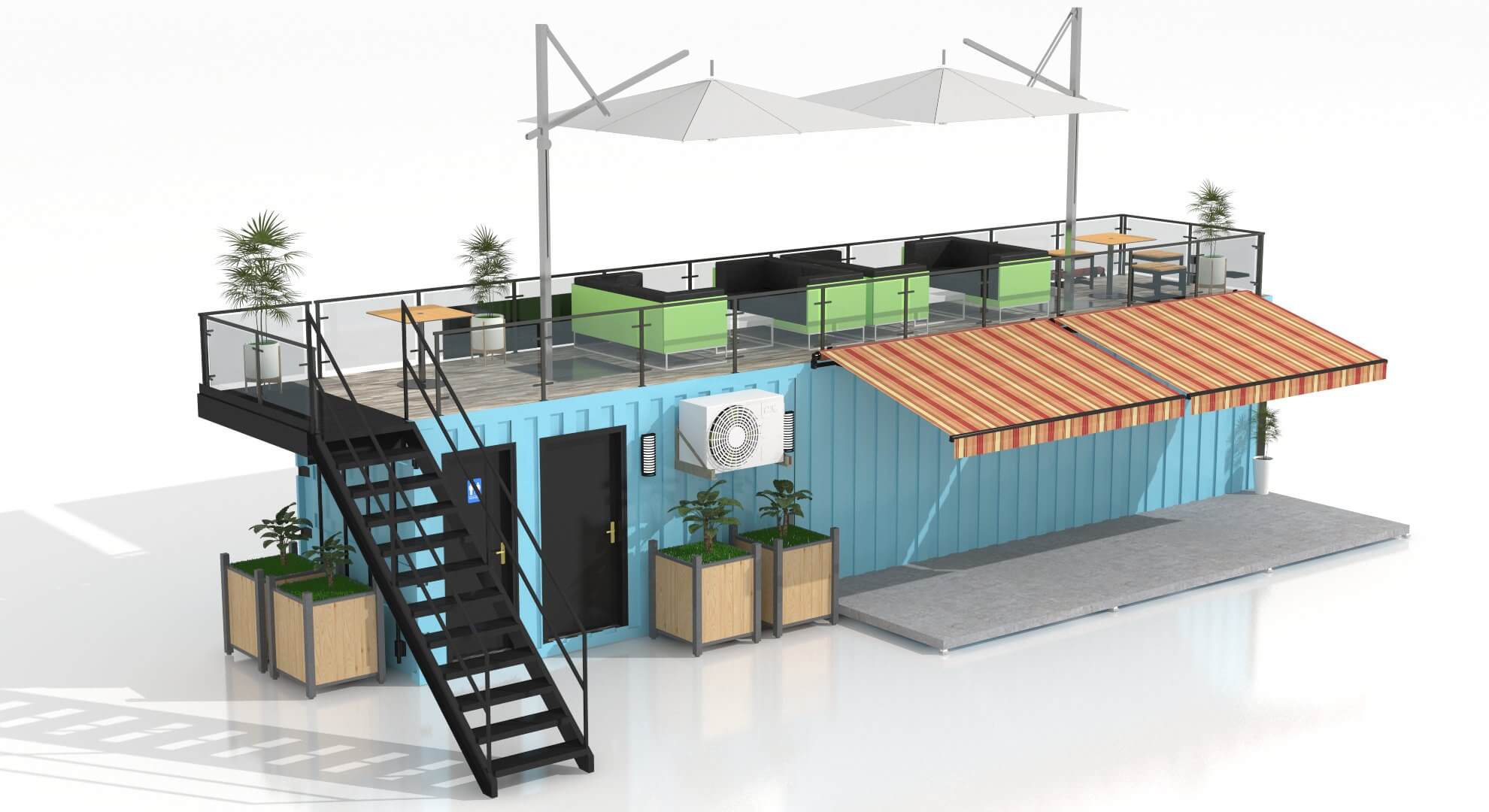 Container Ice Cream Shop - 3D Model by zyed