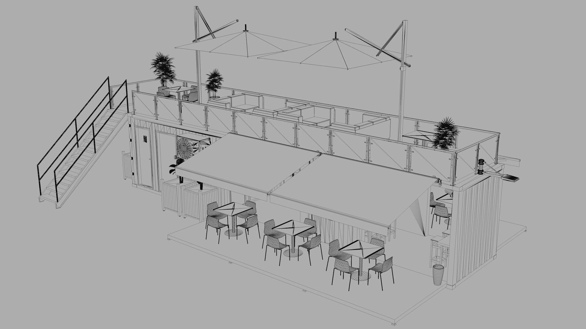 Container Ice Cream Shop - 3D Model by zyed