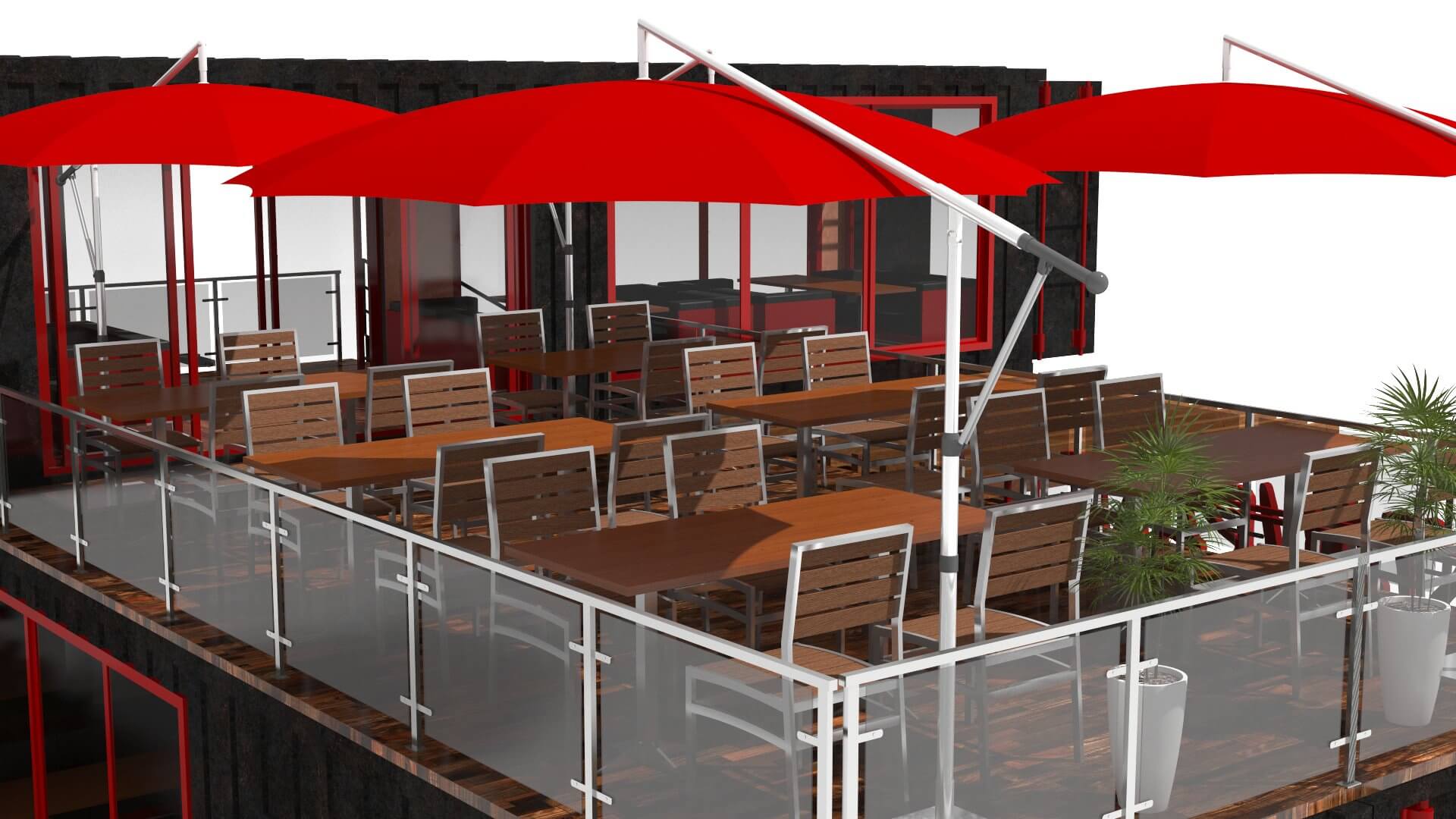 Container Restaurant - 3D Model by zyed