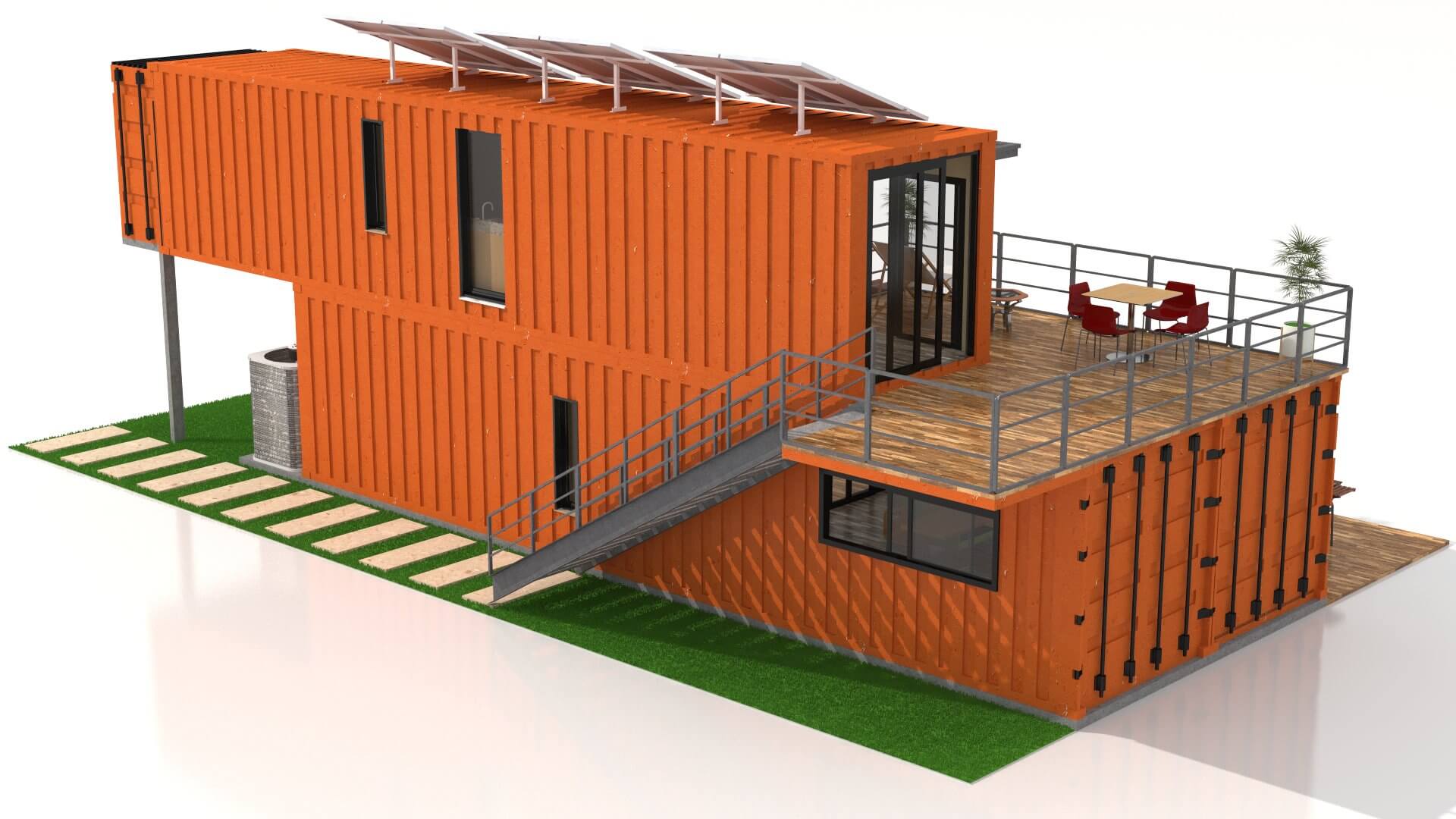 Container Villa - 3D Model by zyed