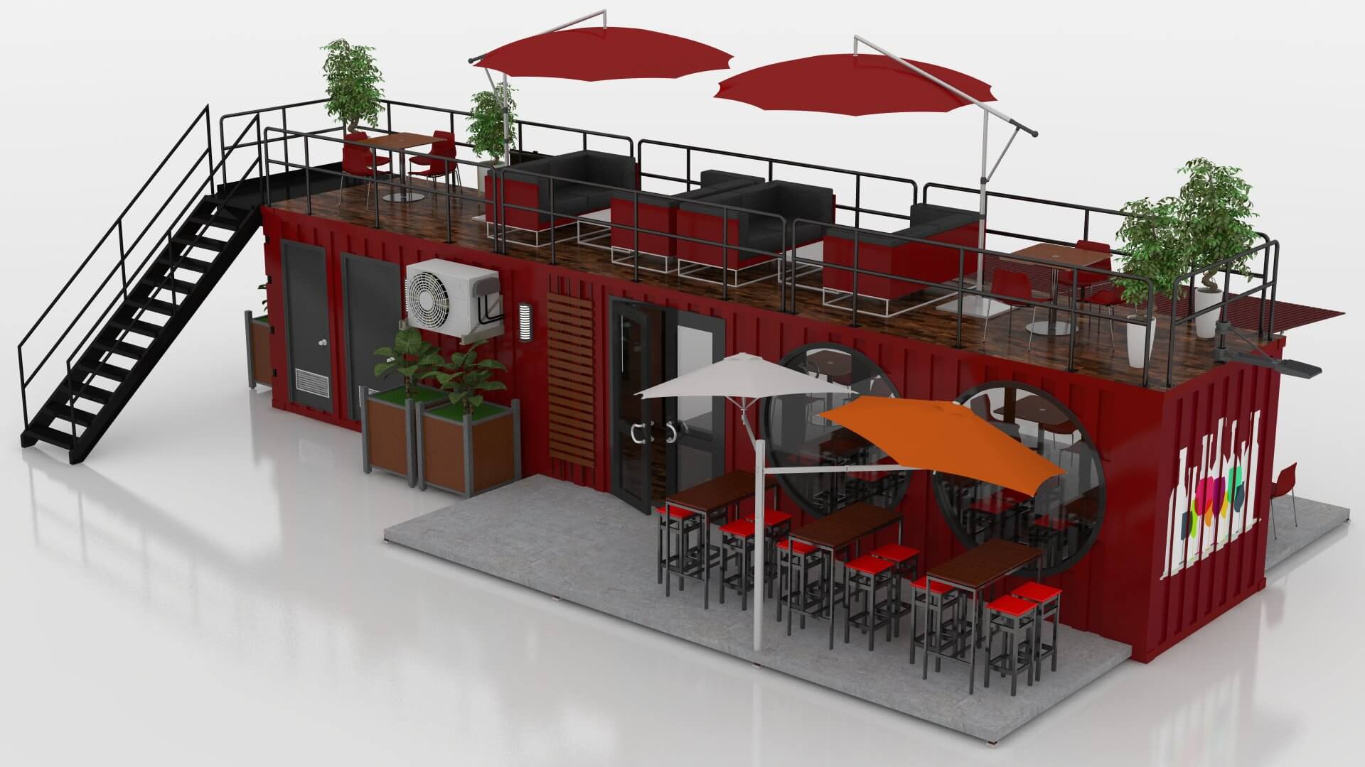 Container Wine Bar - 3D Model by zyed