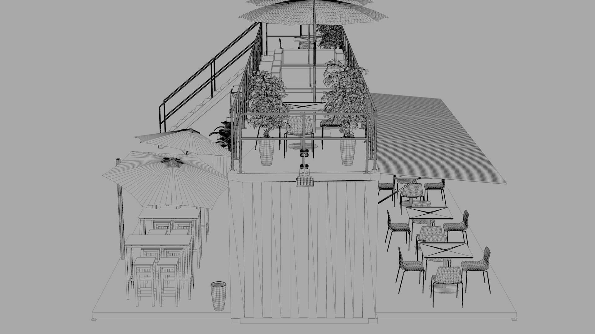 Container Wine Bar - 3D Model by zyed