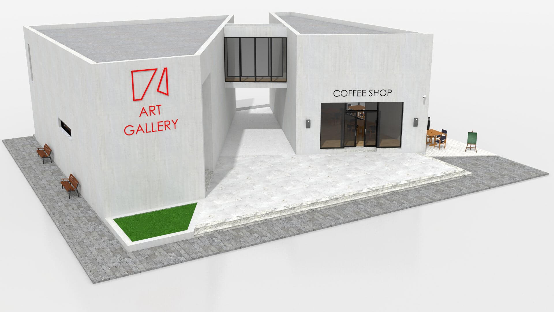 Contemporary Art Gallery - 3D Model by zyed