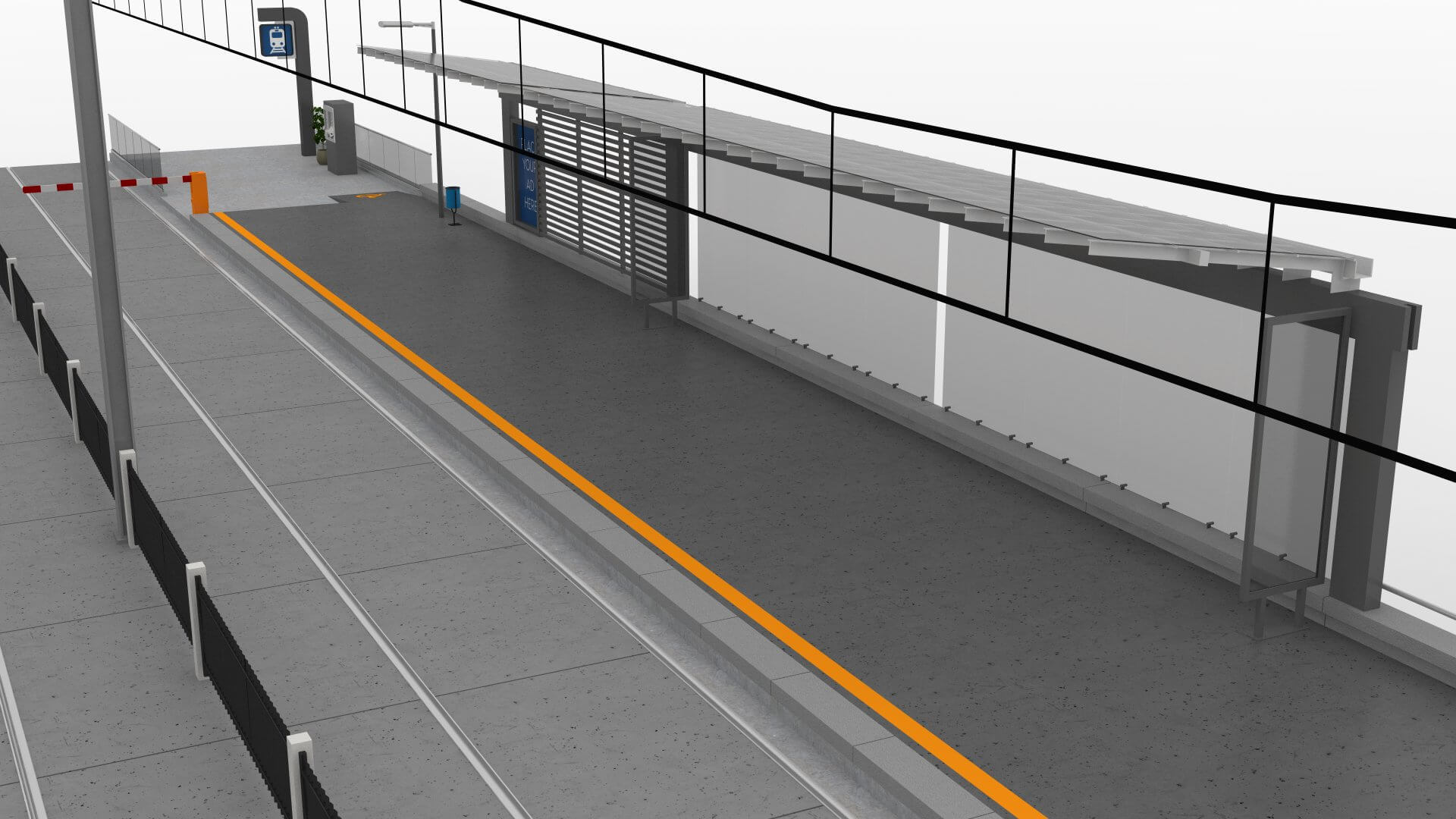 Contemporary Tramway Station - 3D Model by zyed