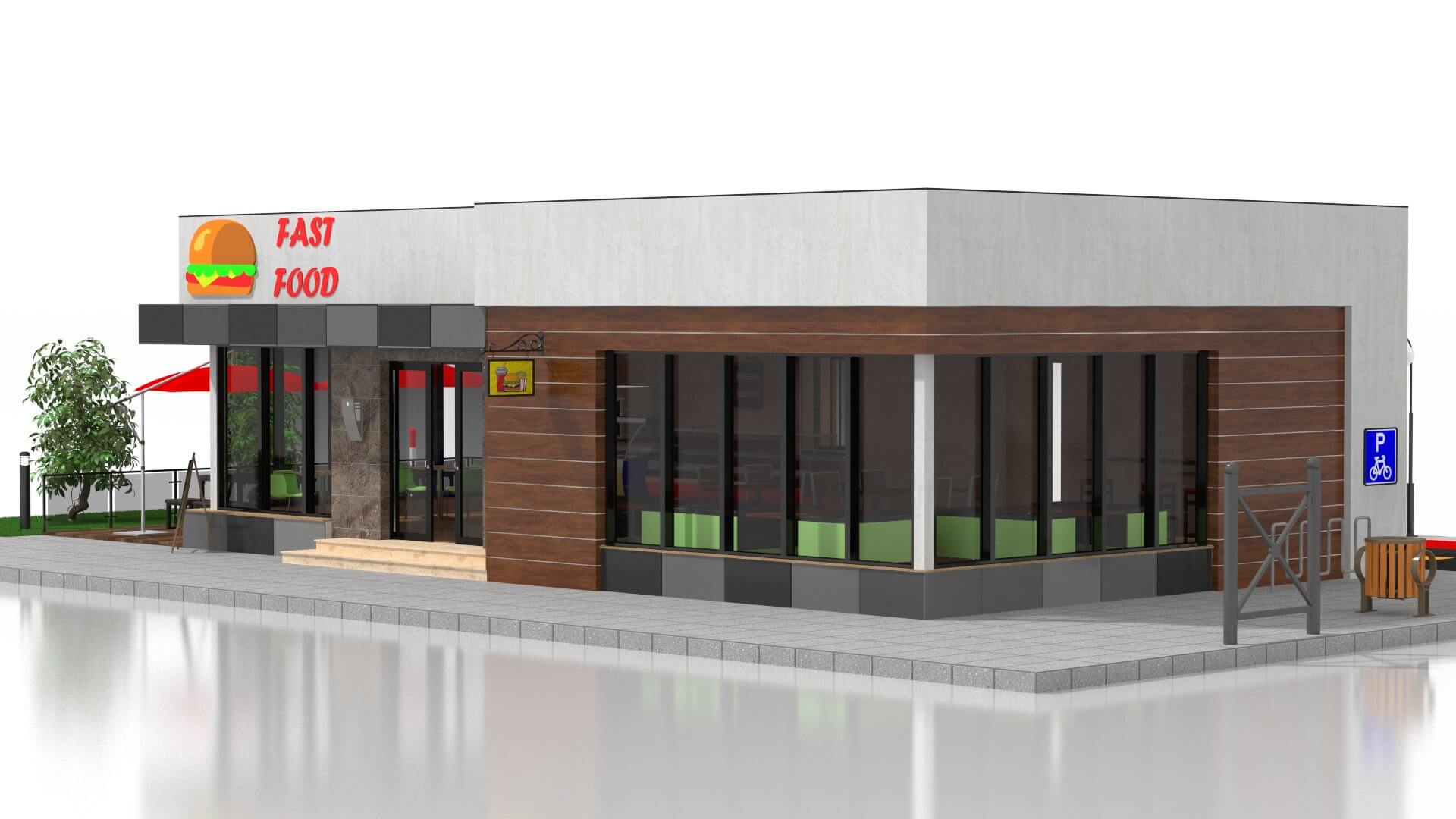 Fast Food Restaurant Exterior Design