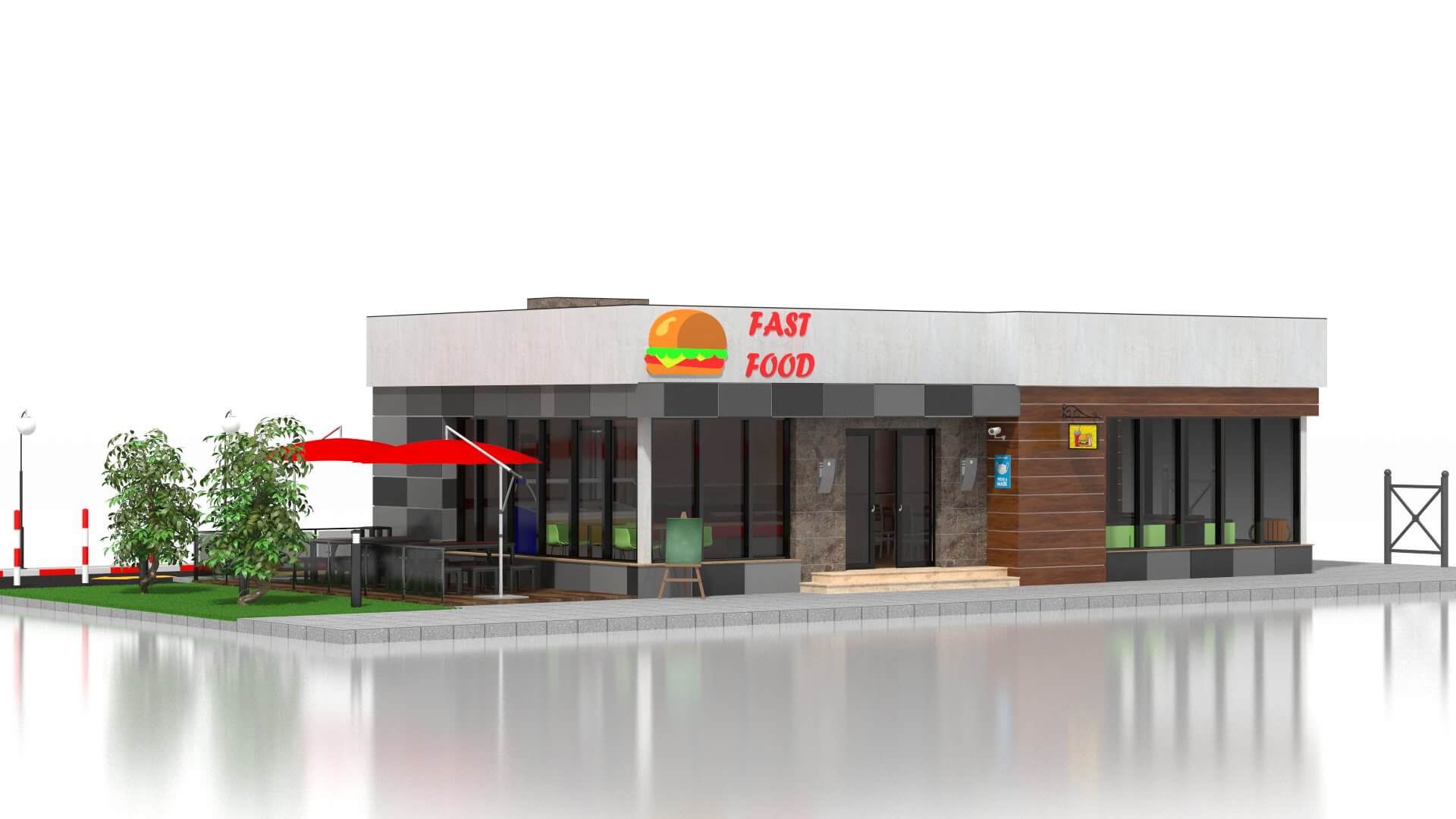 Drive Thru Fast Food Restaurant 3D Model By Zyed drive-thru-fast-food-restaurant-3d-model-by-zyed