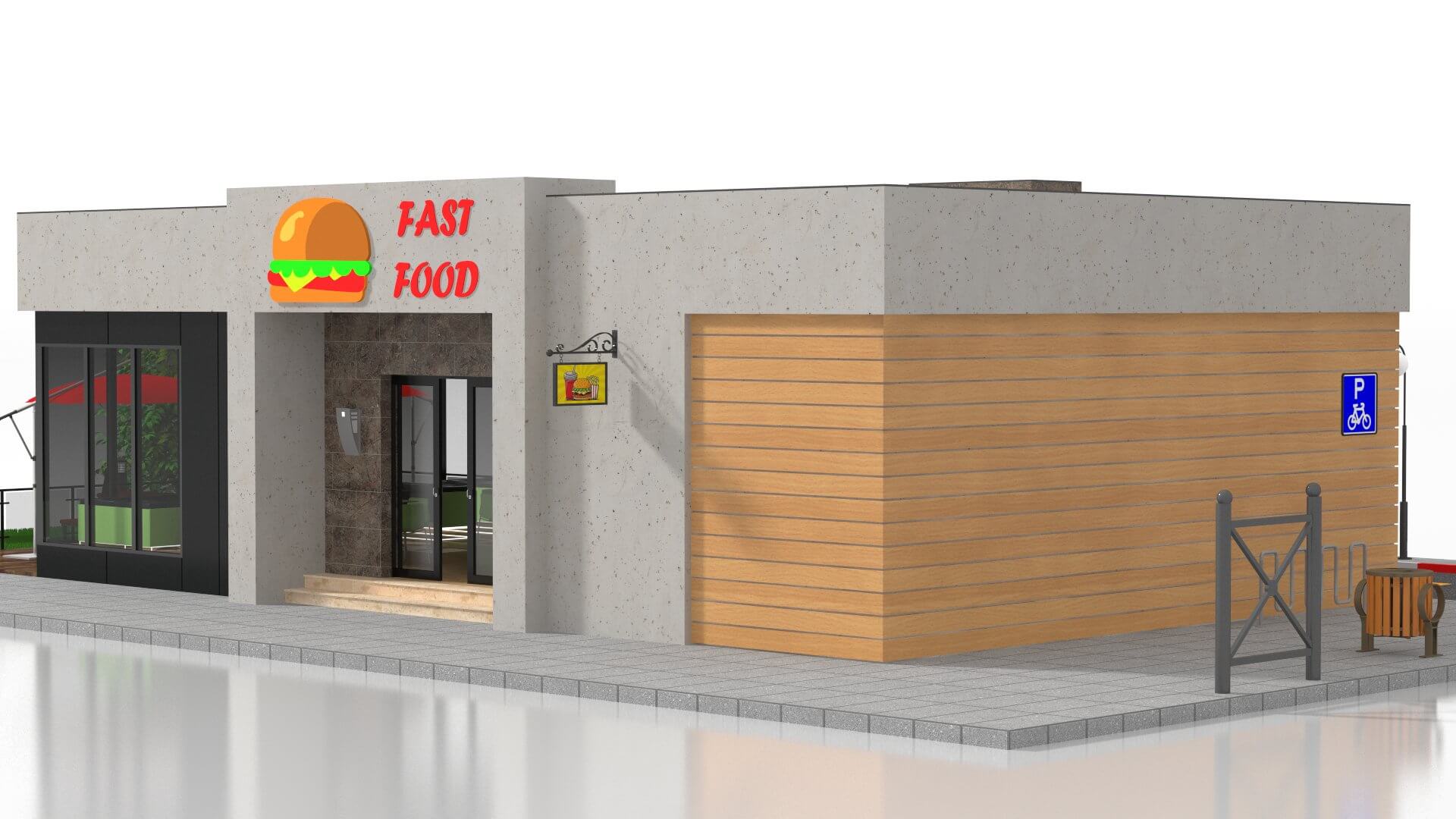 Drive Thru Fast Food Restaurant 3D Model By Zyed drive-thru-fast-food-restaurant-3d-model-by-zyed