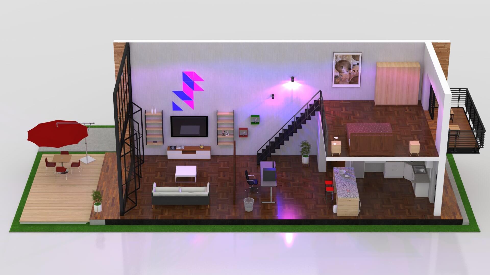 Duplex Home - 3D Model by zyed