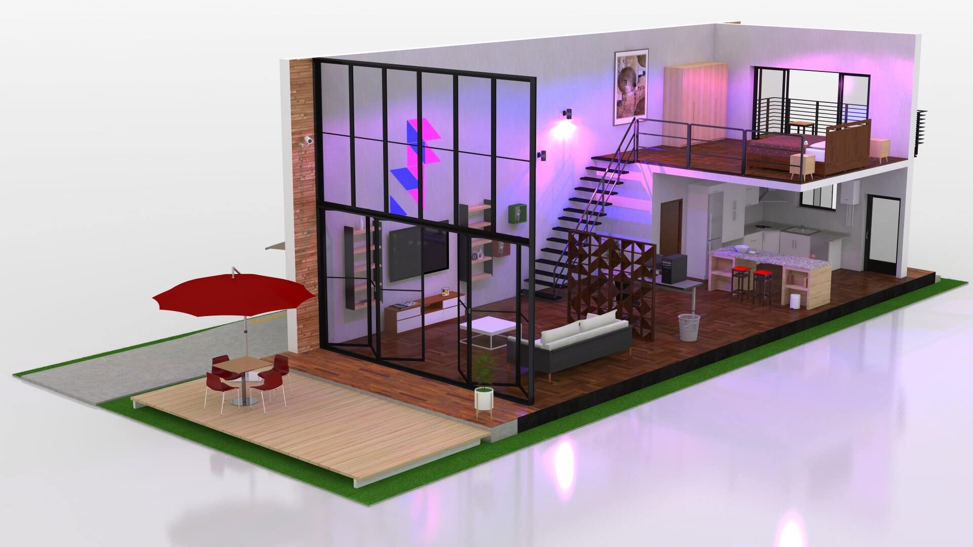 Duplex Home - 3D Model by zyed