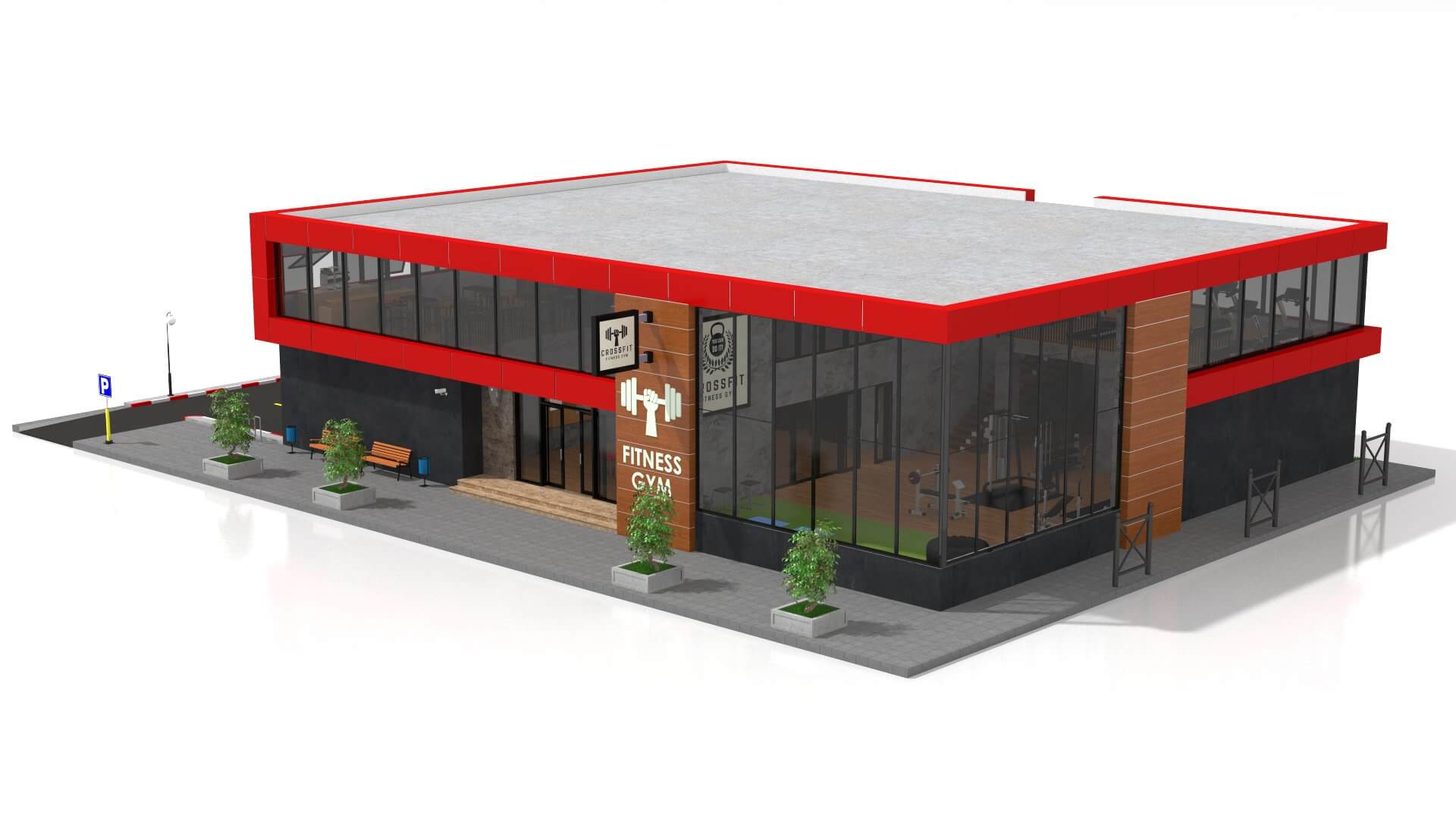 Fitness Center - 3D Model by zyed