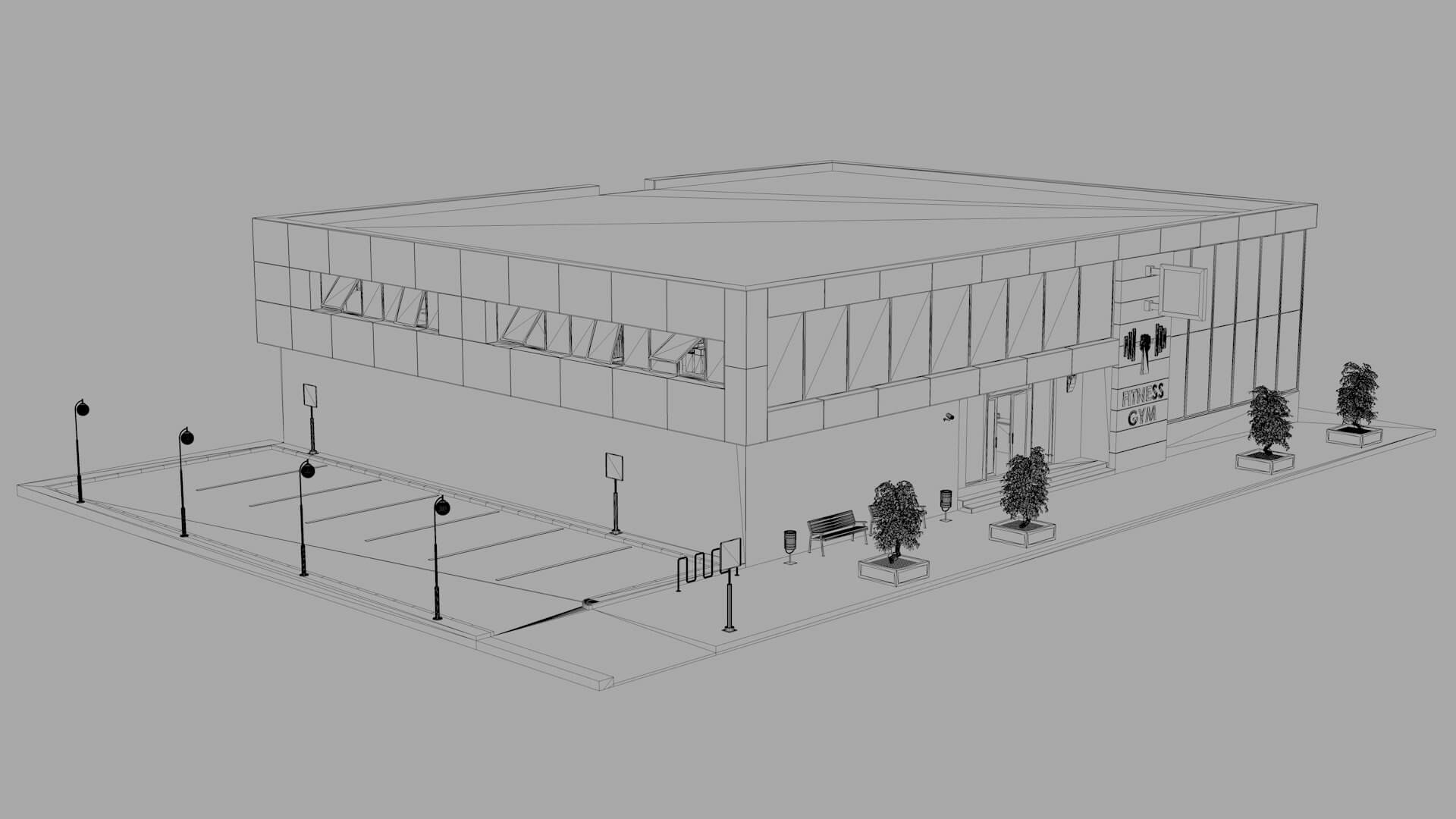 Fitness Center - 3D Model by zyed