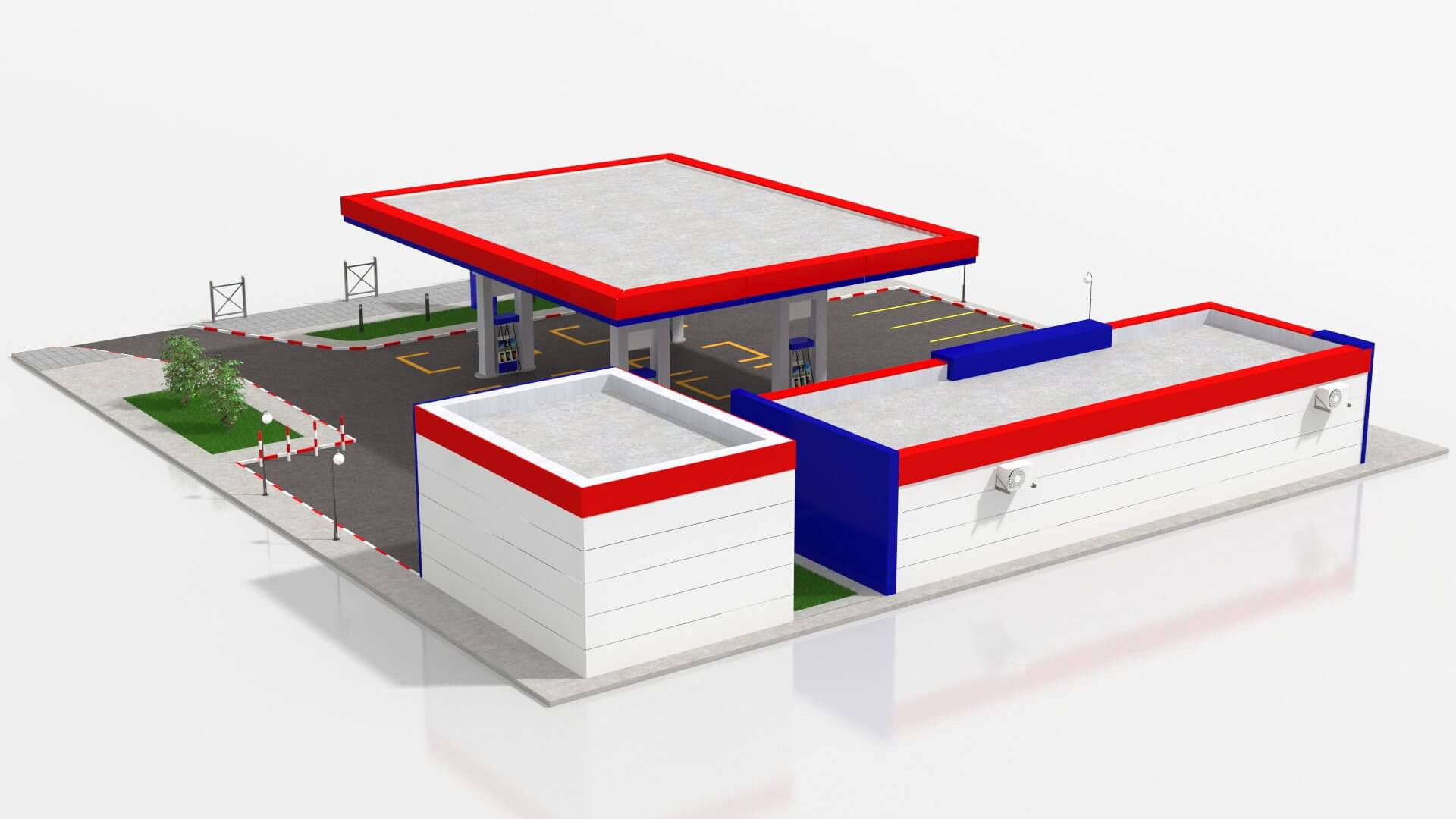 Gas Station - 3D Model by zyed