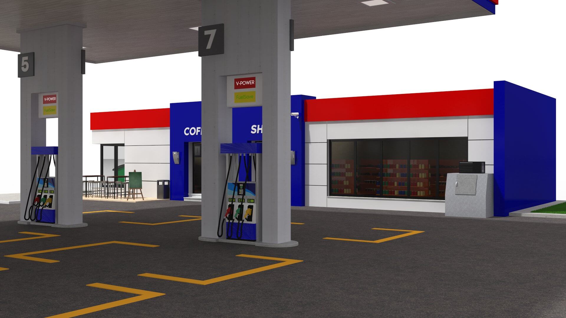 Gas Station - 3D Model by zyed