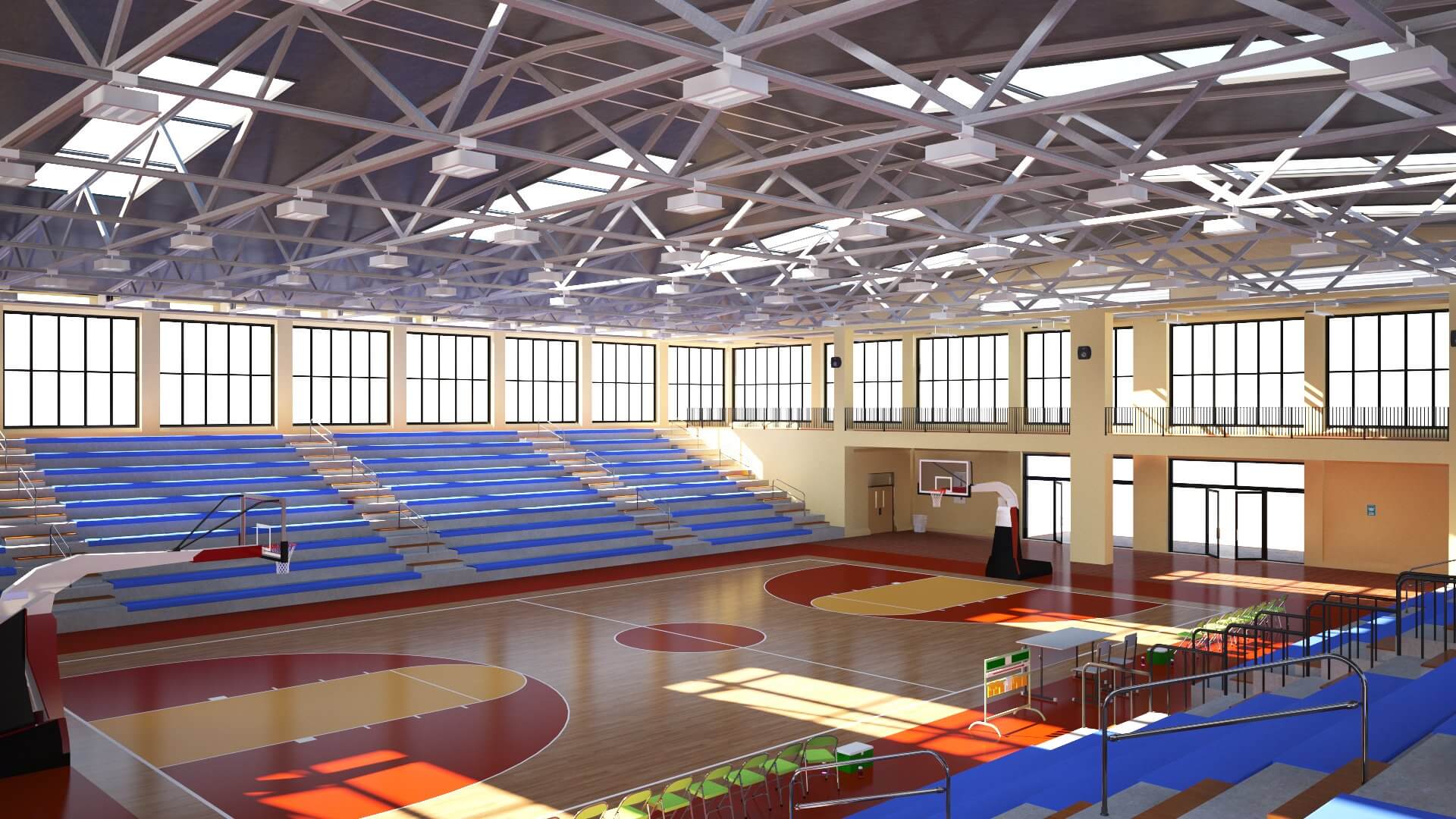 High School Gymnasium - 3D Model by zyed