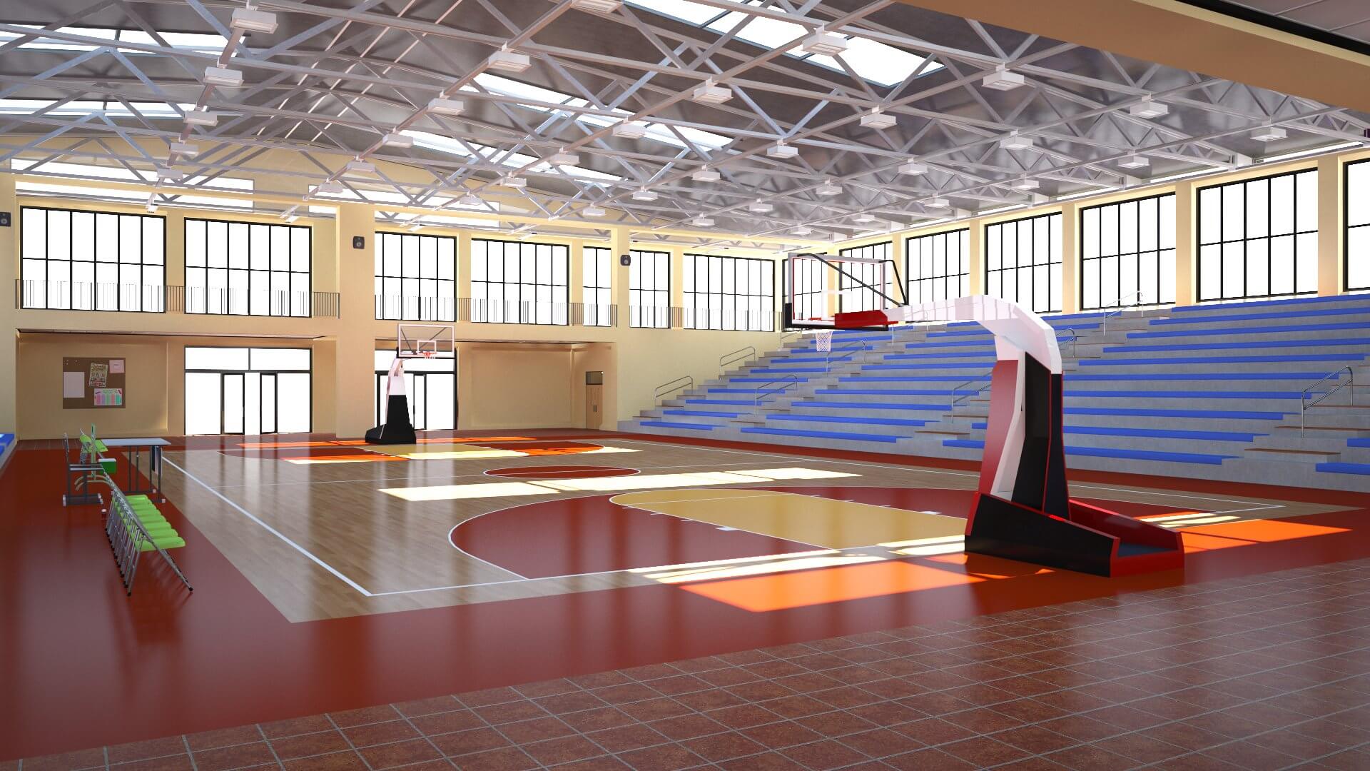 High School Gymnasium - 3D Model by zyed