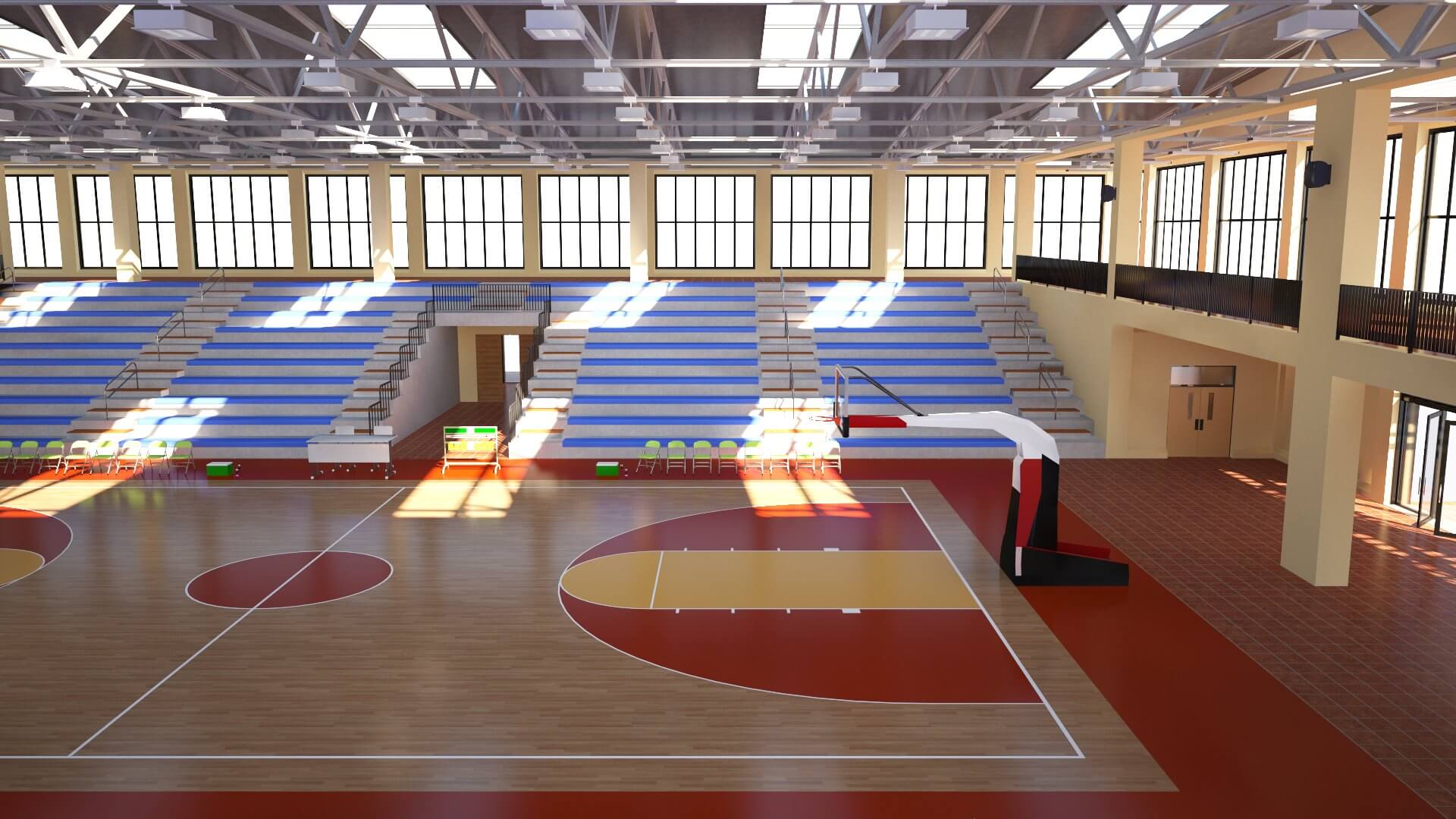 High School Gymnasium - 3D Model by zyed