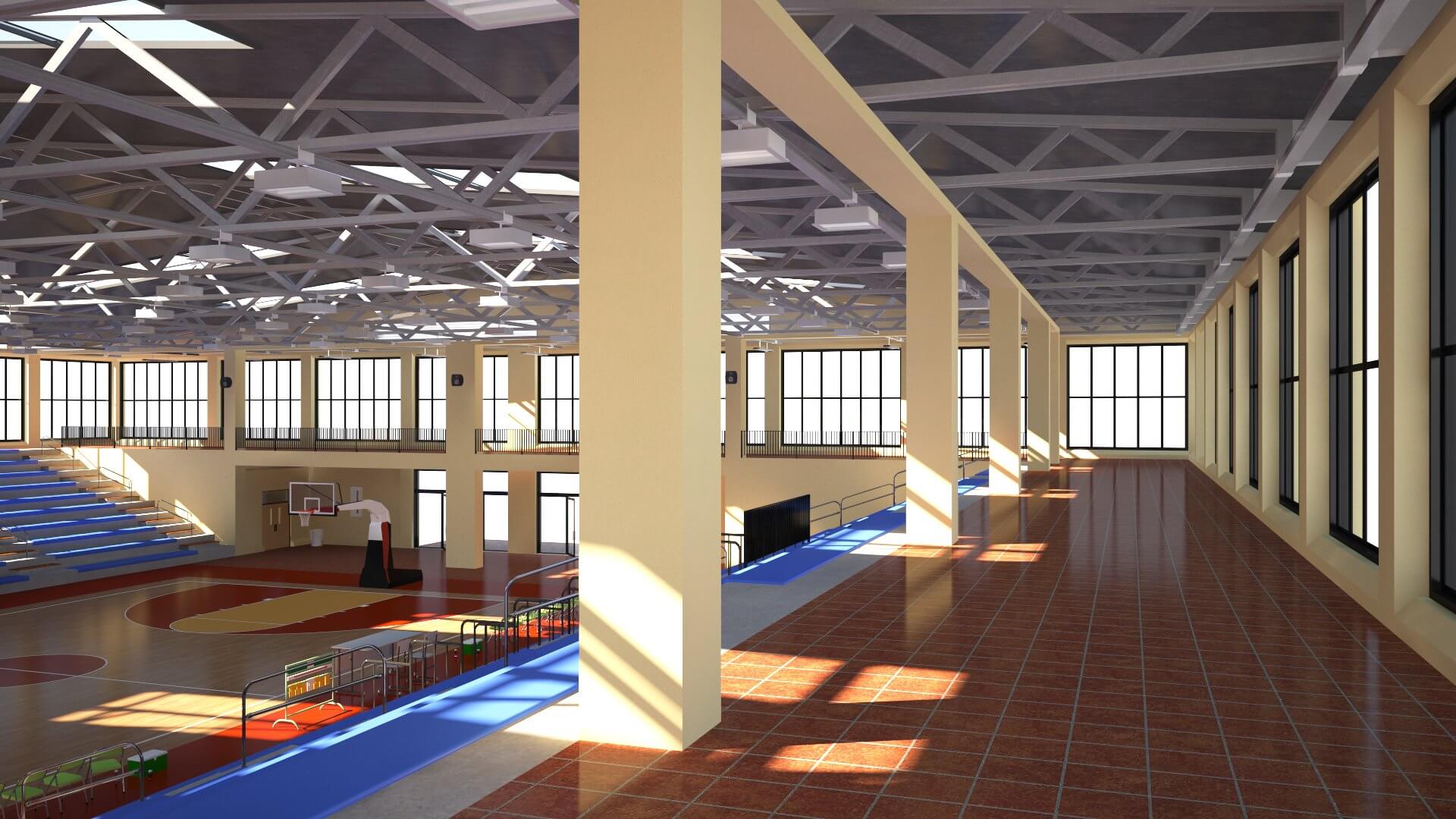 High School Gymnasium - 3D Model by zyed