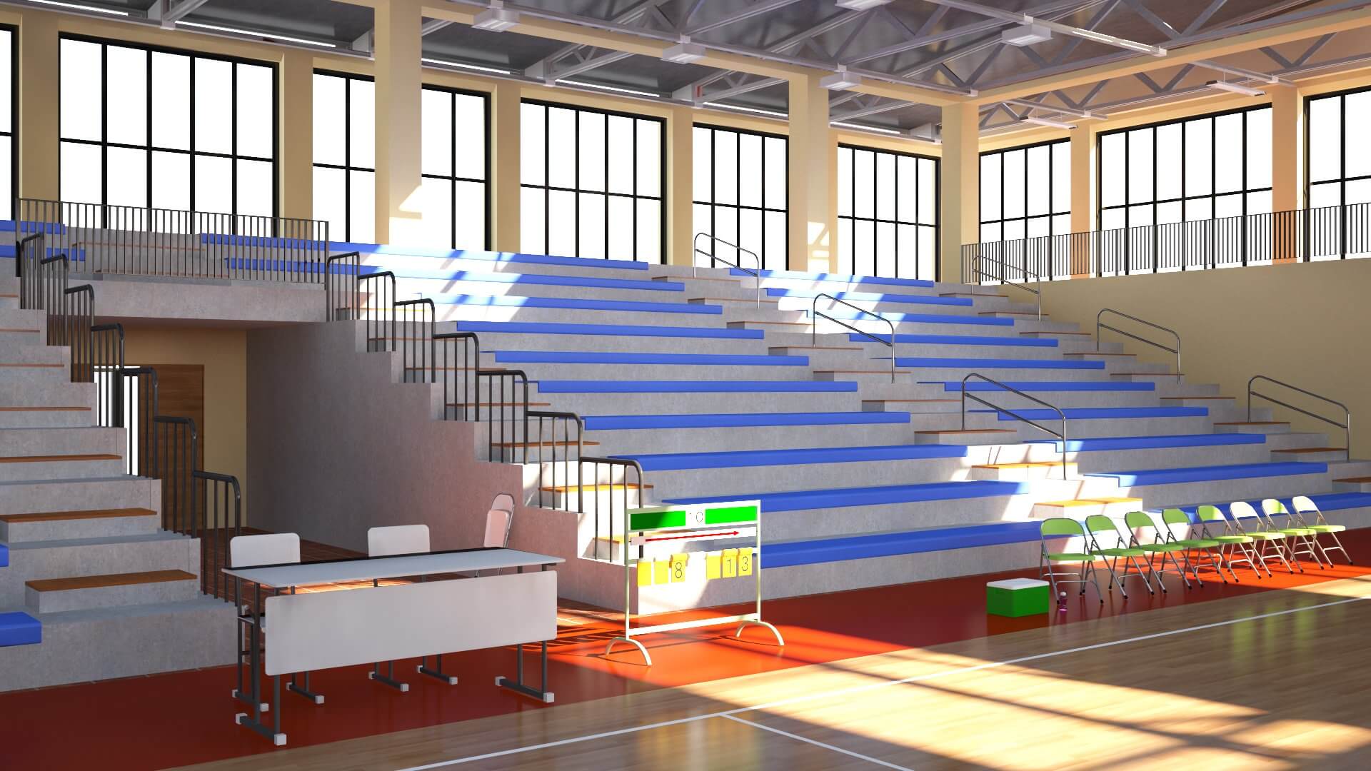 High School Gymnasium - 3D Model by zyed